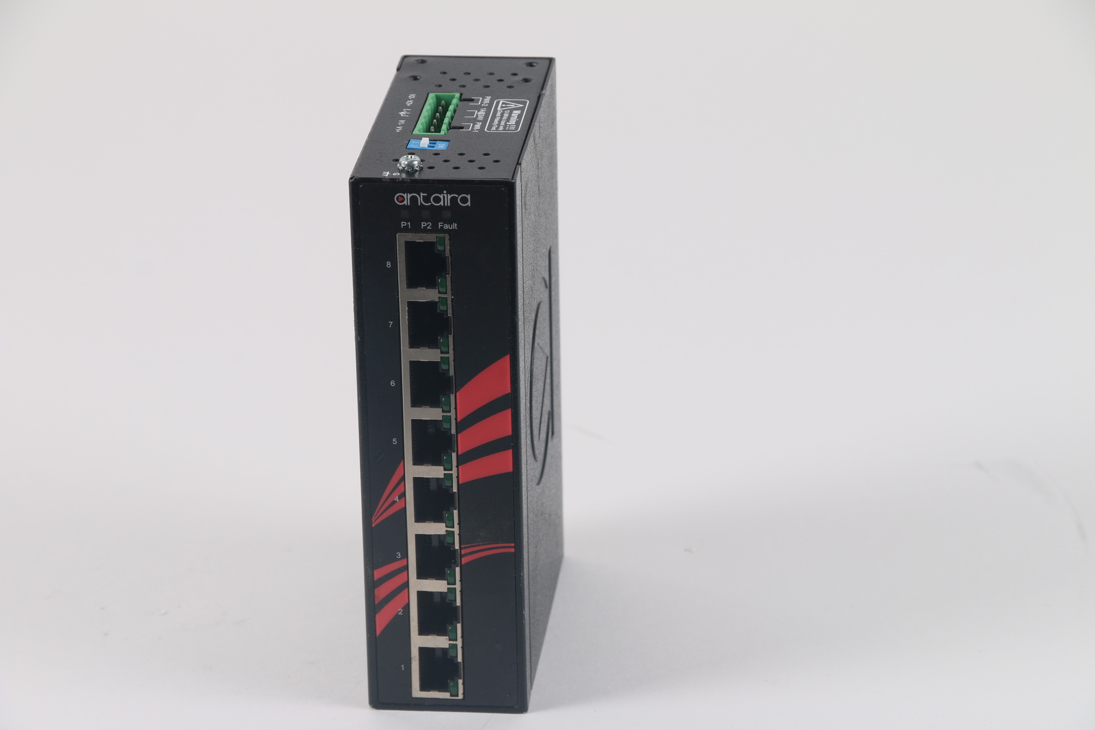Antaira LNP800AGH24 Industrial 8 10/100/1000T Ports Ethernet Switch Ve ...