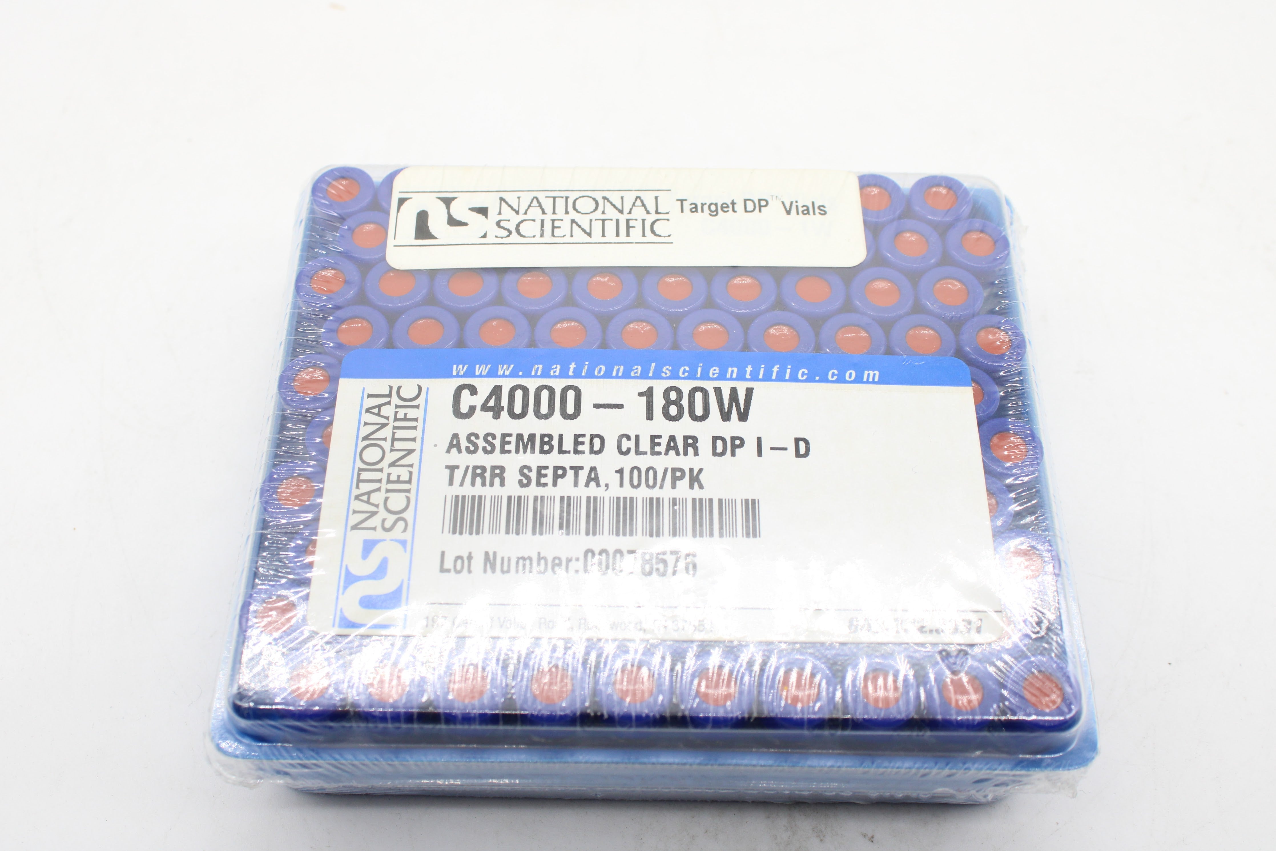 National Scientific C4000-180W Assembled Clear Vial/ Cap DP I-D T/RR S ...