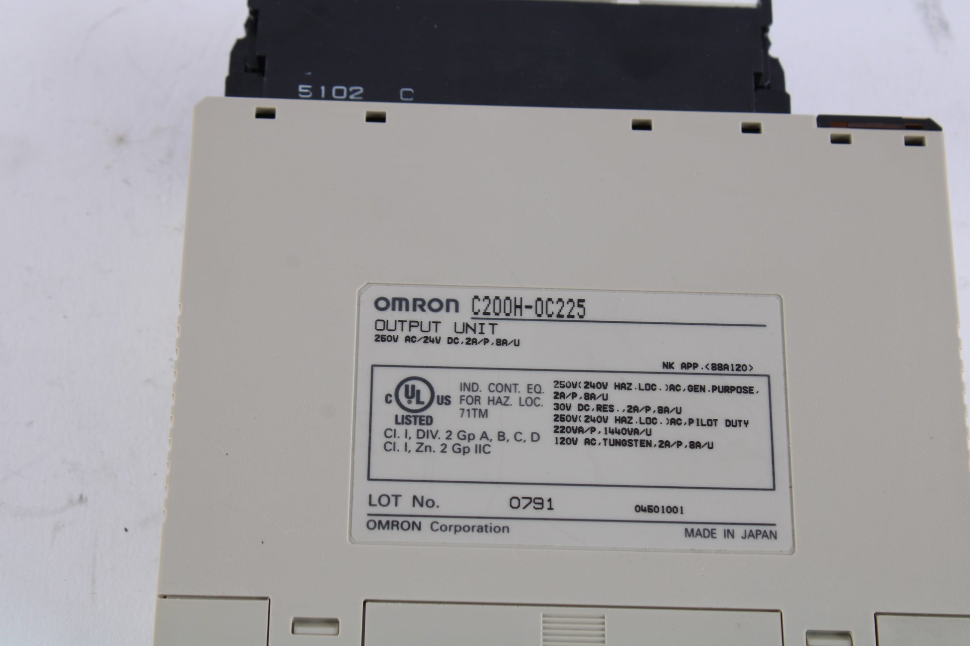 Omron C200H-NC211 Position Control W/ C200H-0C225 Output & C200H-ID217 – NTC Tech