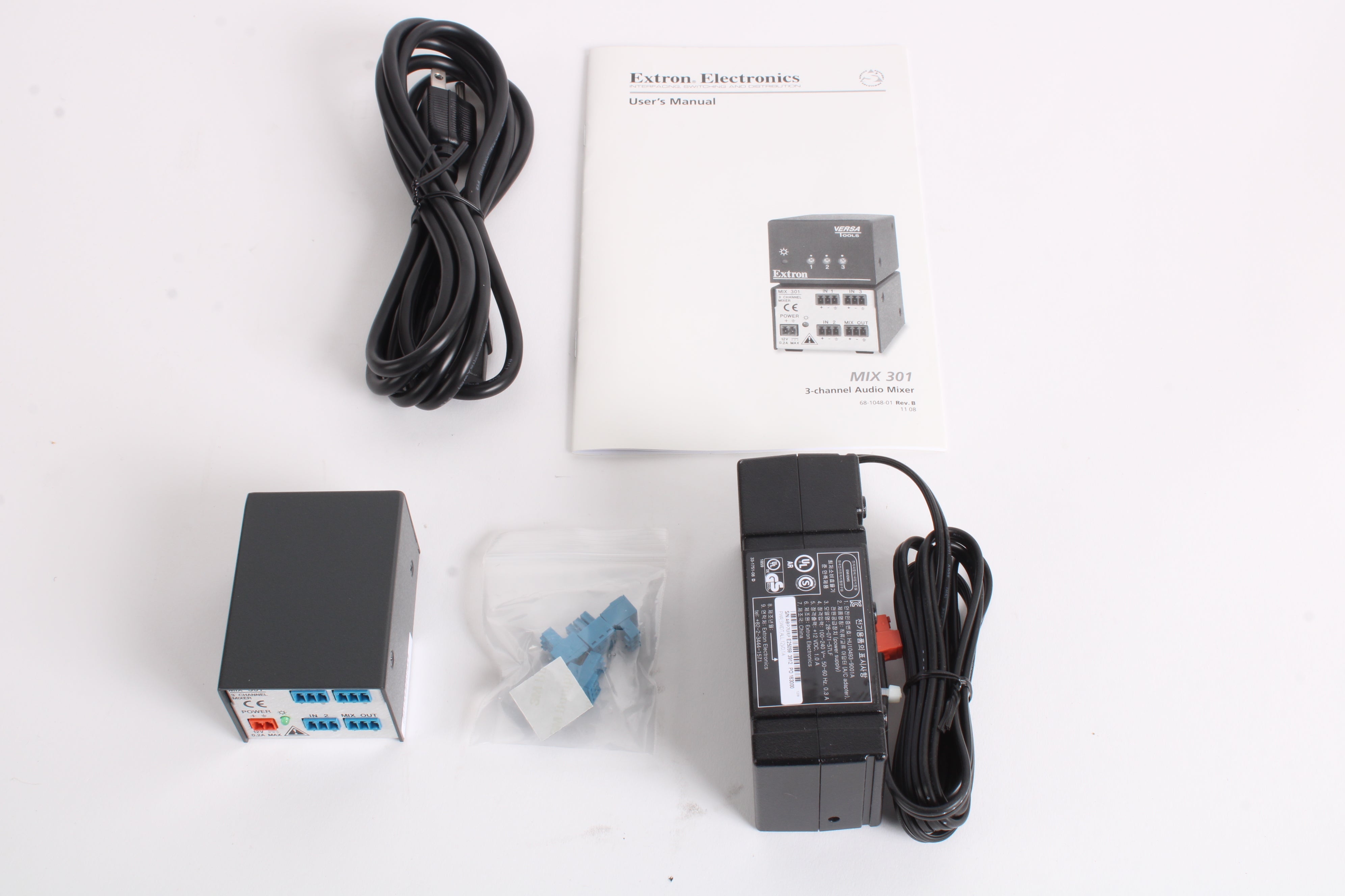 Extron MIX 301 60-737-01 Three Channel Line Level Mixer - New Open Box ...