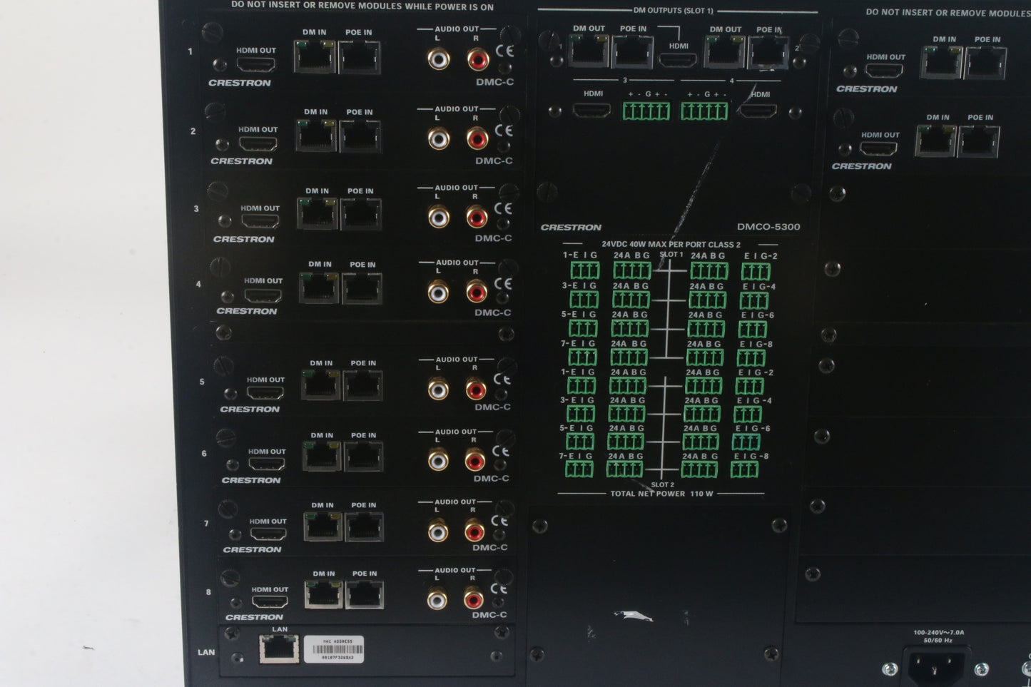 Crestron DM-MD16X16 Digital Video Switcher / 10x: DMC-C / 1x: DMCO-530 ...