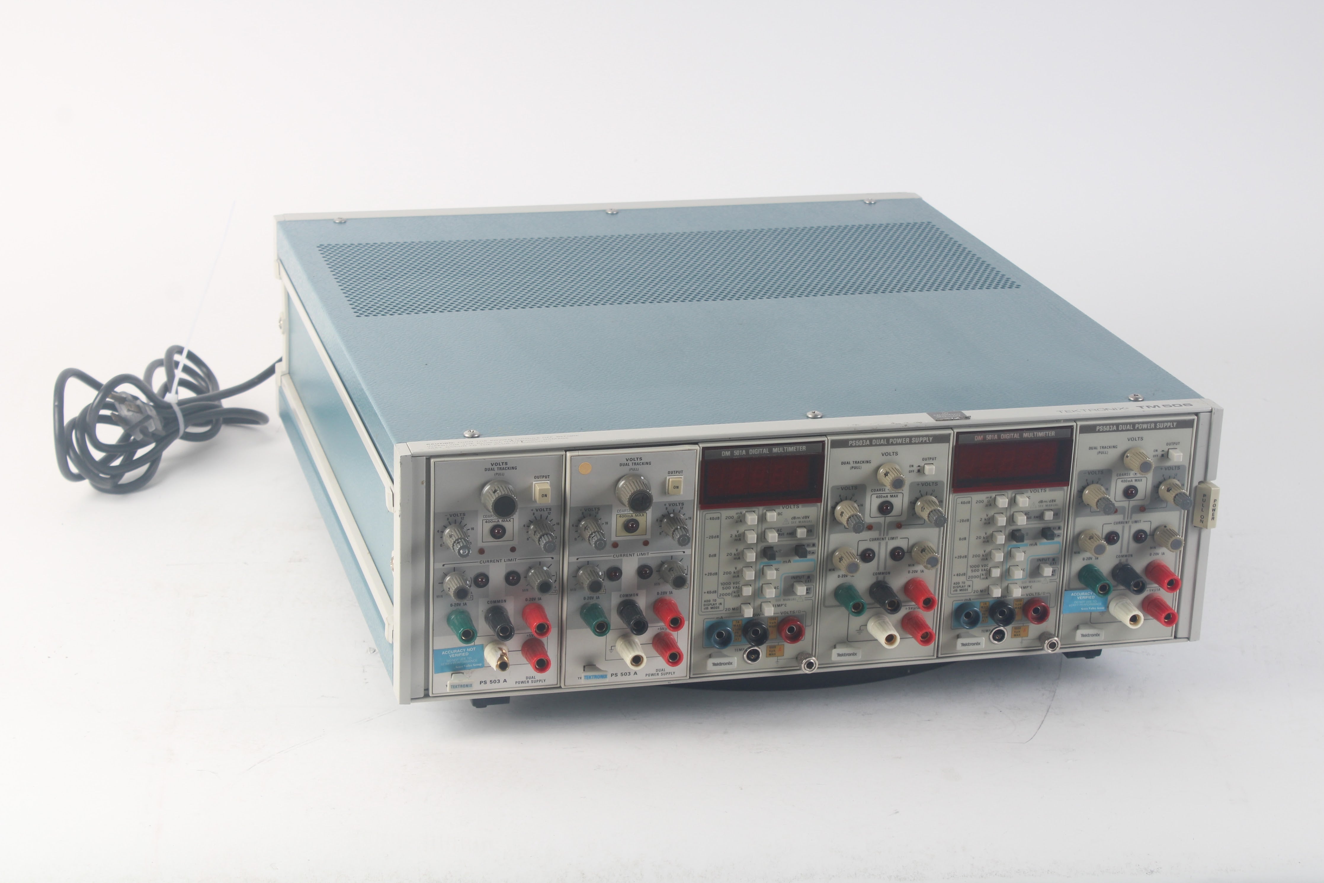Tektronix TM506 Mainframe W/ 4x PS 503 A Dual PSU 2x DM 501A Digital M ...
