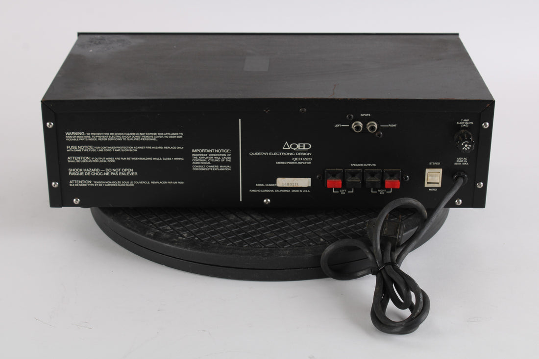 Questar Electronic Design QED 220 Stereo Power Amplifier - AS IS – NTC Tech