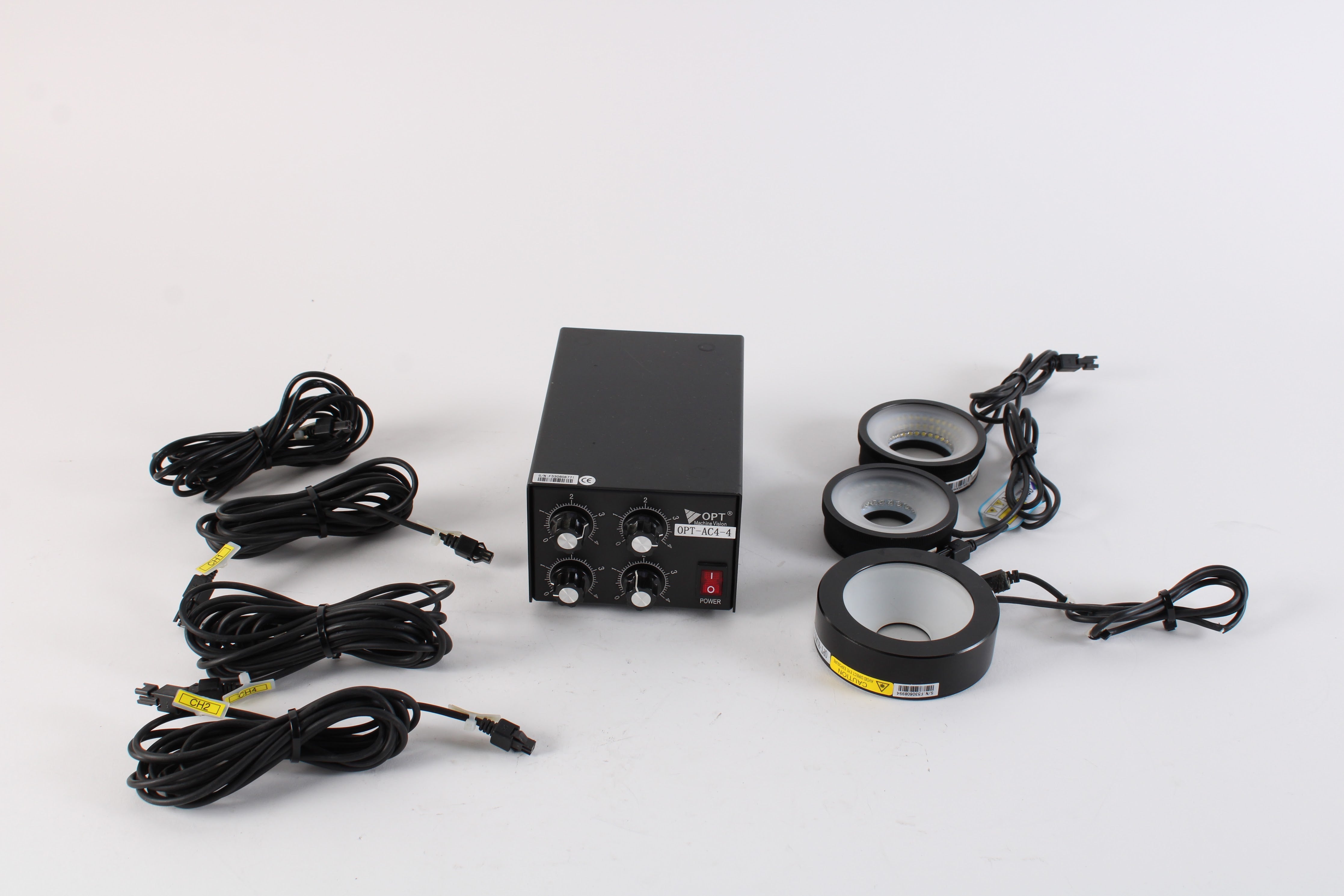 OPT AC4-4 Controller W/ 1x OPT-RLW90-R 2x OPT-RLA730-IR850nm LED Ring ...