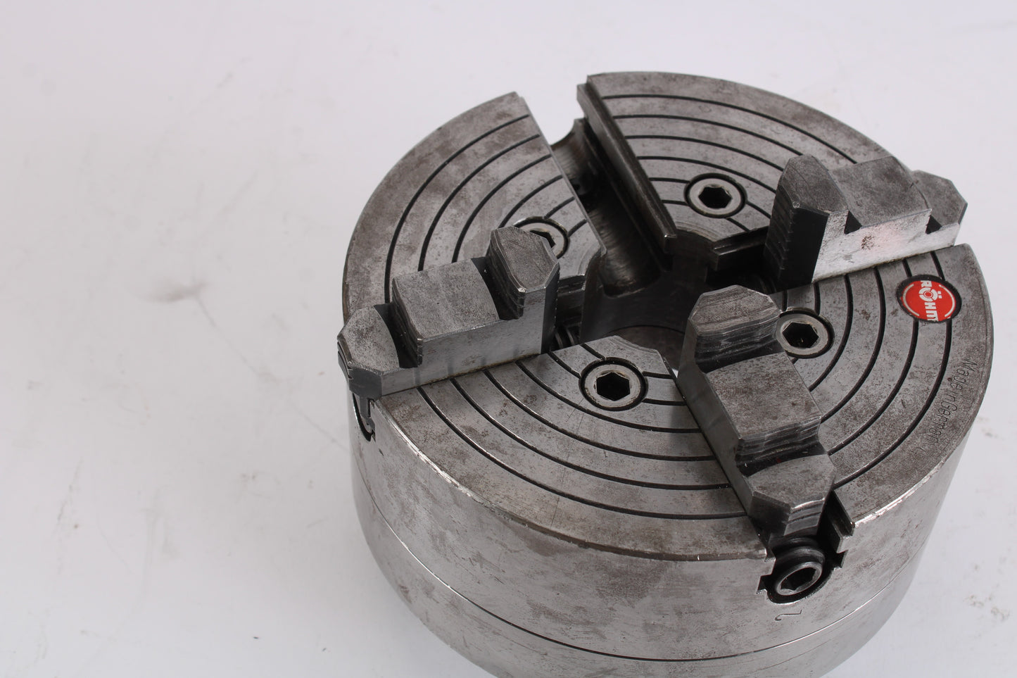 Rohm 8" Jaw Lathe Chuck 4 Jaw, D1-5 Camlock - Missing One Jaw – NTC Tech