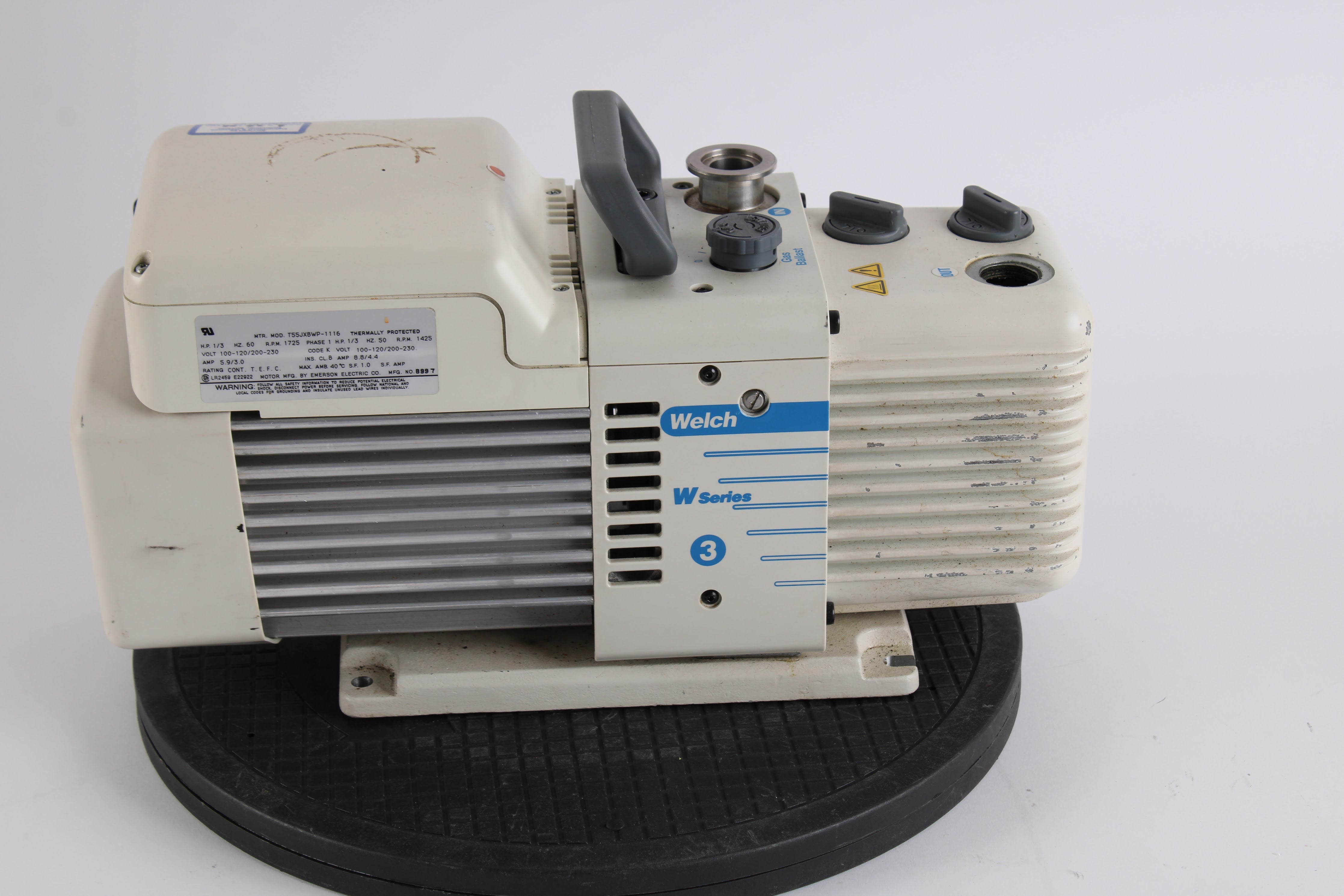 Welch T55 JXB WP-1116 W Series 3 Vacuum Pump 1/3HP 50Hz 1725 RPM @ 1Ph ...