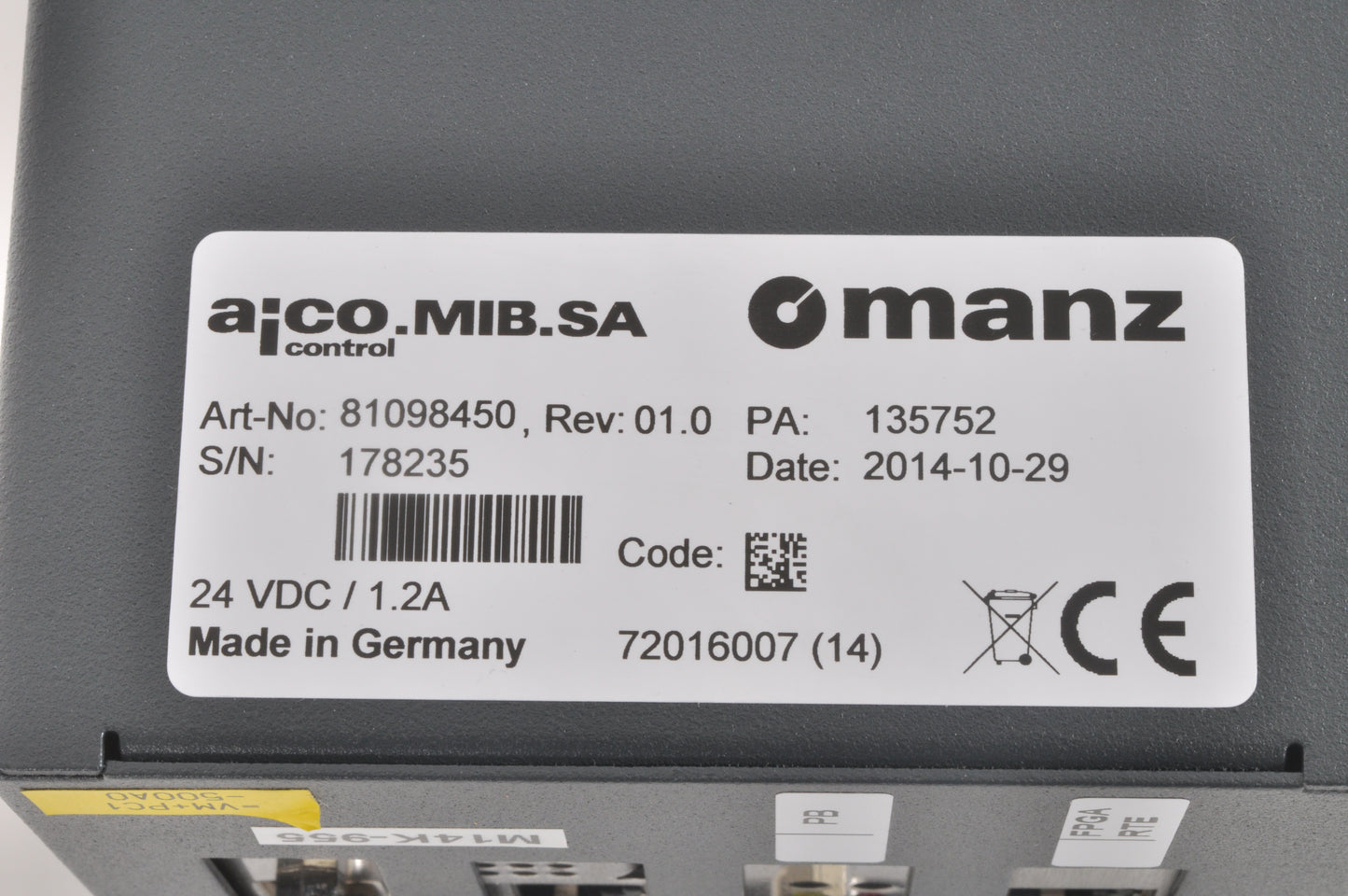 Manz Aico.MIB.SA Robot and Machine Controller - 81098450 – NTC Tech