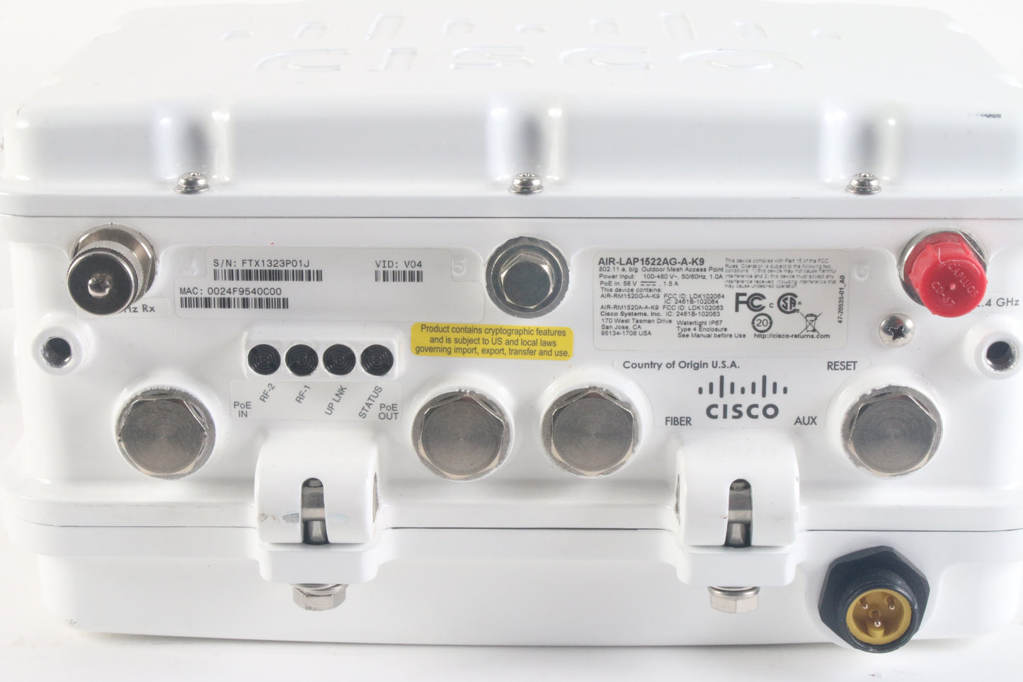 Cisco AIR-LAP1522AG-a-K9 802.11 A. B/G Outdoor Mesh Access Point – NTC Tech