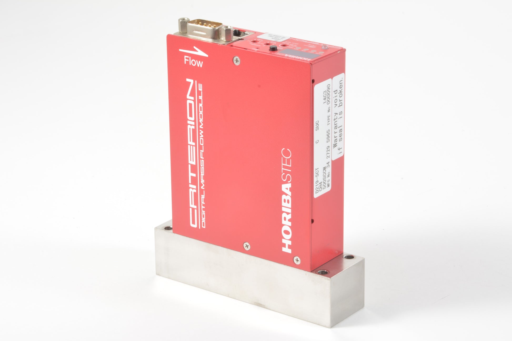 Horiba STEC Criterion D219-SCT CH4 500sccm Mass Flow Controller – NTC Tech