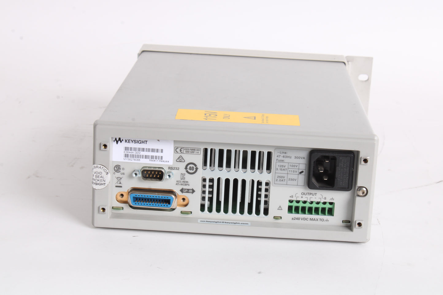 Agilent E3644A 0-8V,8A / 0-20V,4A Benchtop Power Supply With One Rack ...