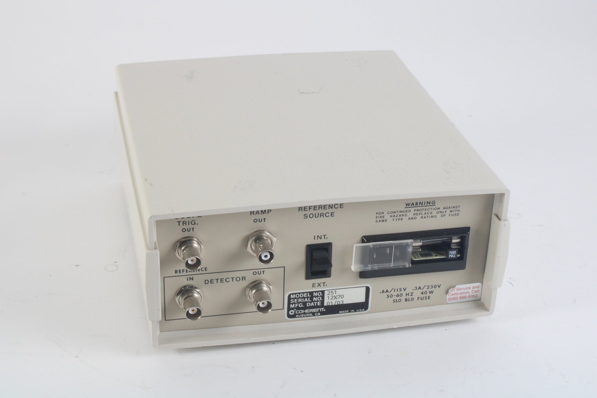 Tropel Coherent Spectrum Analyzer Controller 251 .6/115 .3A/230V 50-60 ...