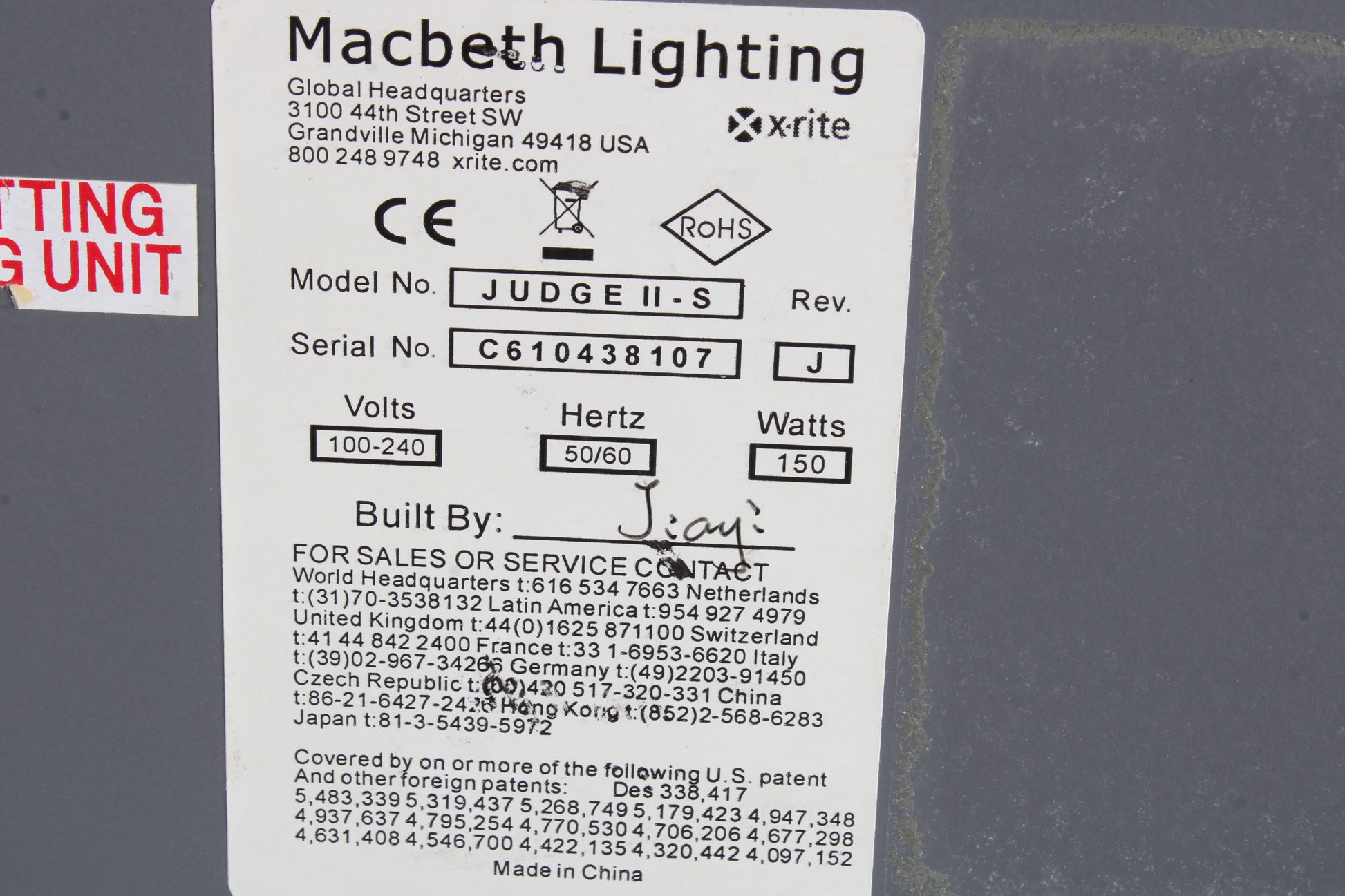 Macbeth Lighting / X-Rite Judge II-S Light Viewing Booth - Fair Condit ...