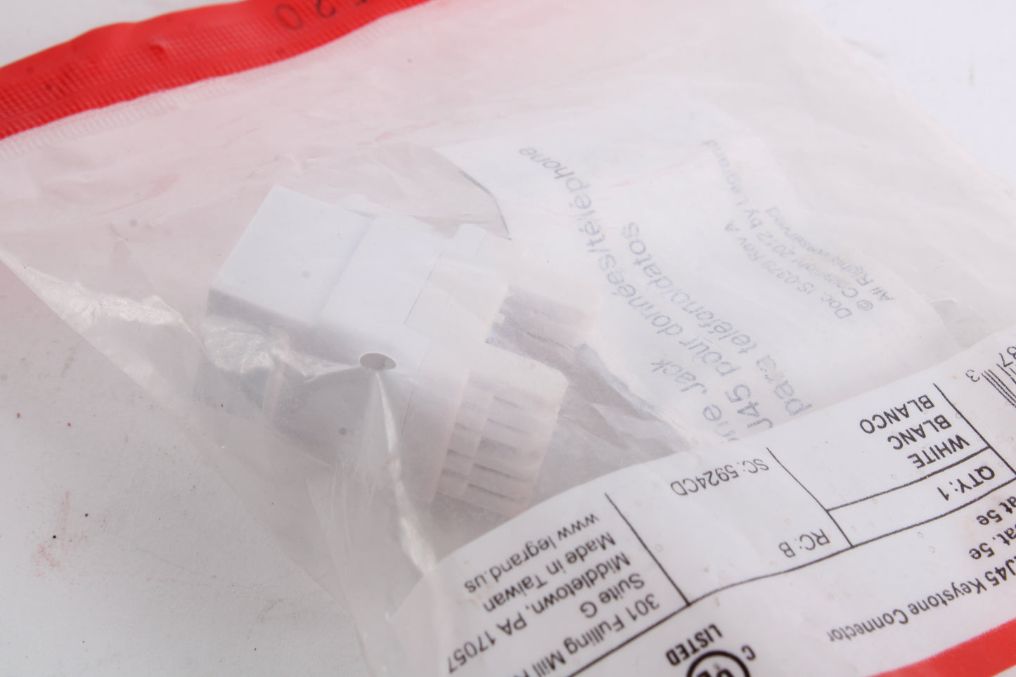 Legrand WP3450-WH CAT 5e RJ45 Keystone Connector Lot of 7 - NEW – NTC Tech