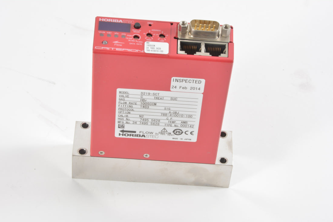 Horiba STEC Criterion D219-SCT HBr 100sccm Mass Flow Controller – NTC Tech