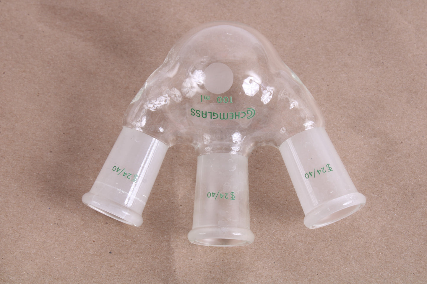 Chemglass 100mL 3-Neck RBF, 1-CN 24/40 Outer, 2-SN 24/40 Outer CG-1522 ...