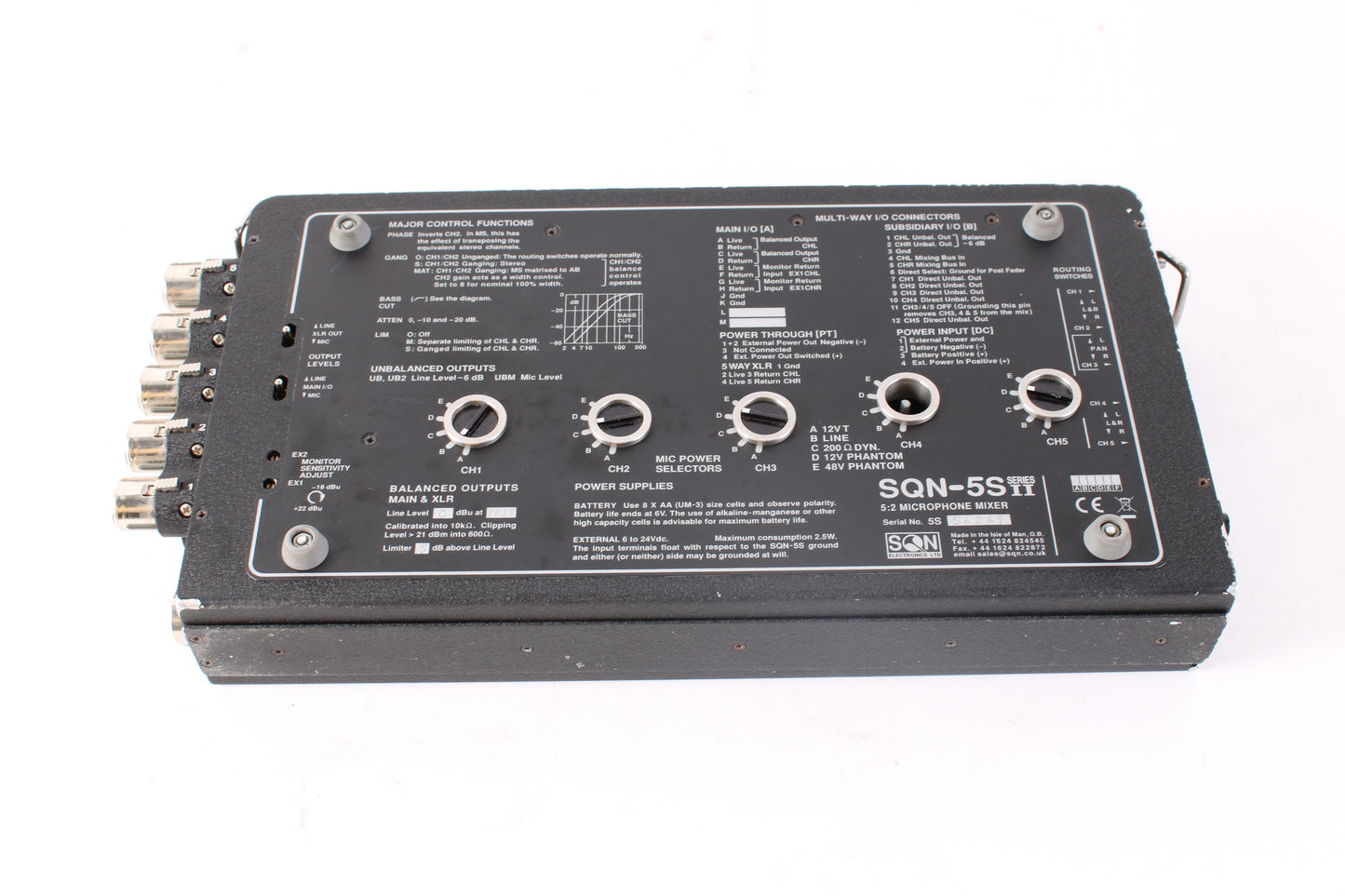 SQN SQN-5S Series II Audio Stereo Microphone Mixer - Missing Four Sele ...