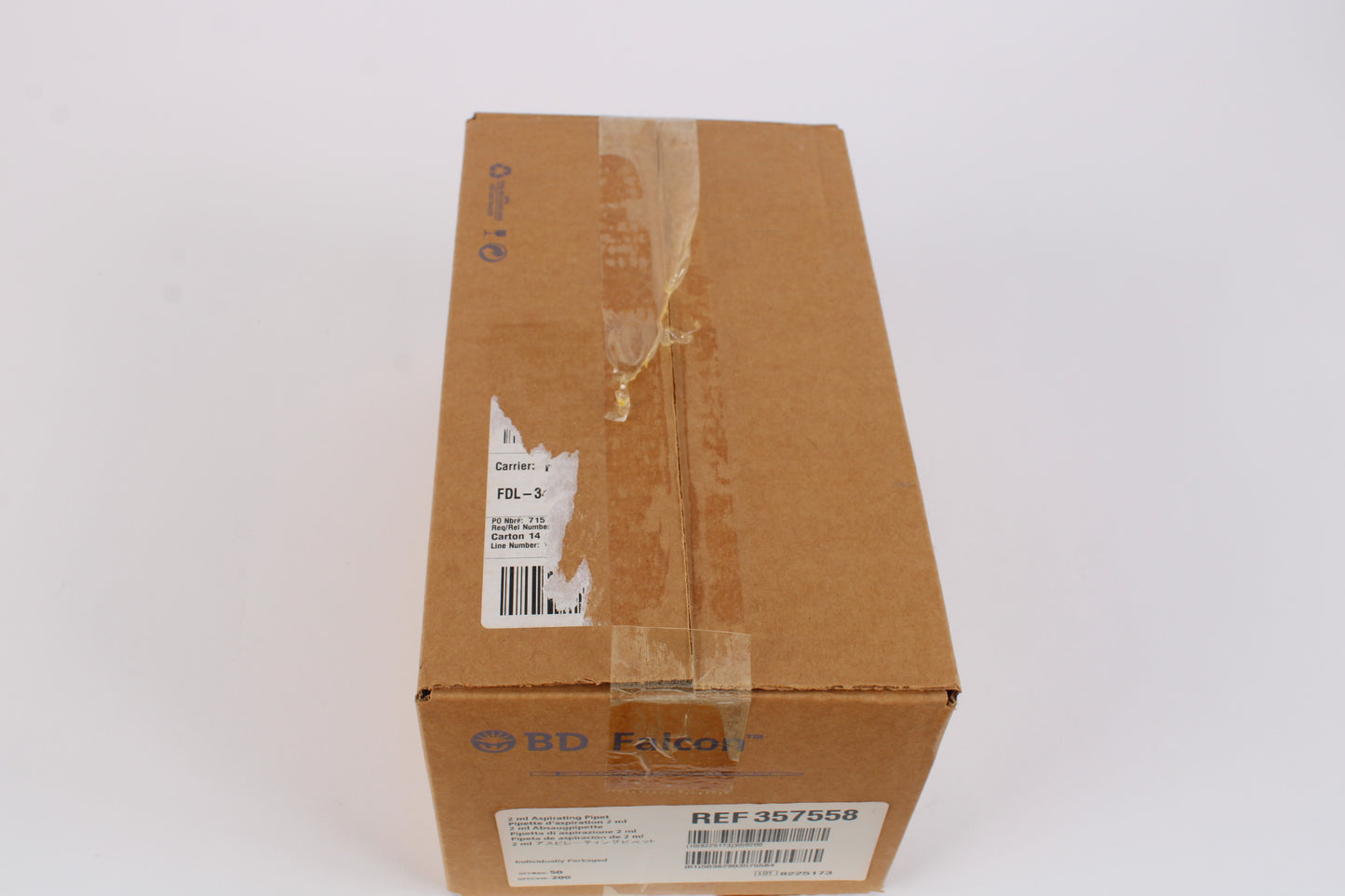 BD Falcon 2ml Aspirating Pipet REF 357558 50 Bag, 200 Case - NEW – NTC Tech