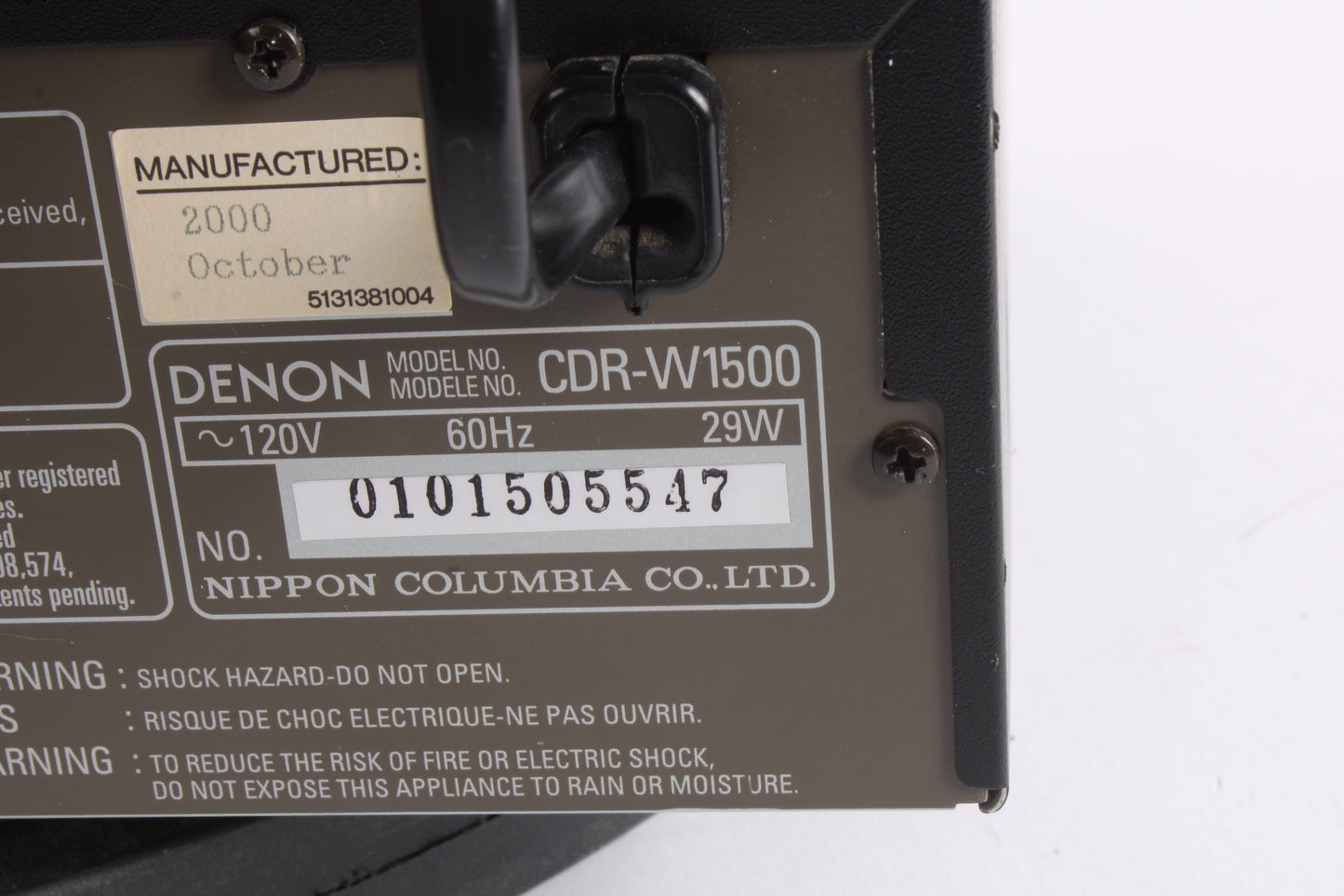 Denon CDR-W1500 Dual Drive CD Recorder - AS IS Parts or Repair – NTC Tech