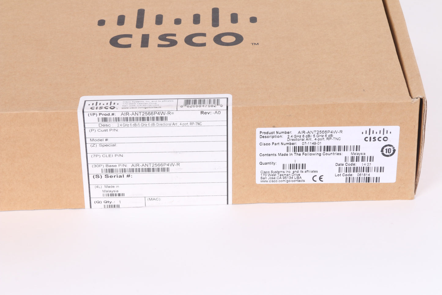 Cisco AIR-ANT2566P4W-R 2.4 GHz dBi/5 GHZ 6 dBi Directional Antenna 07 ...