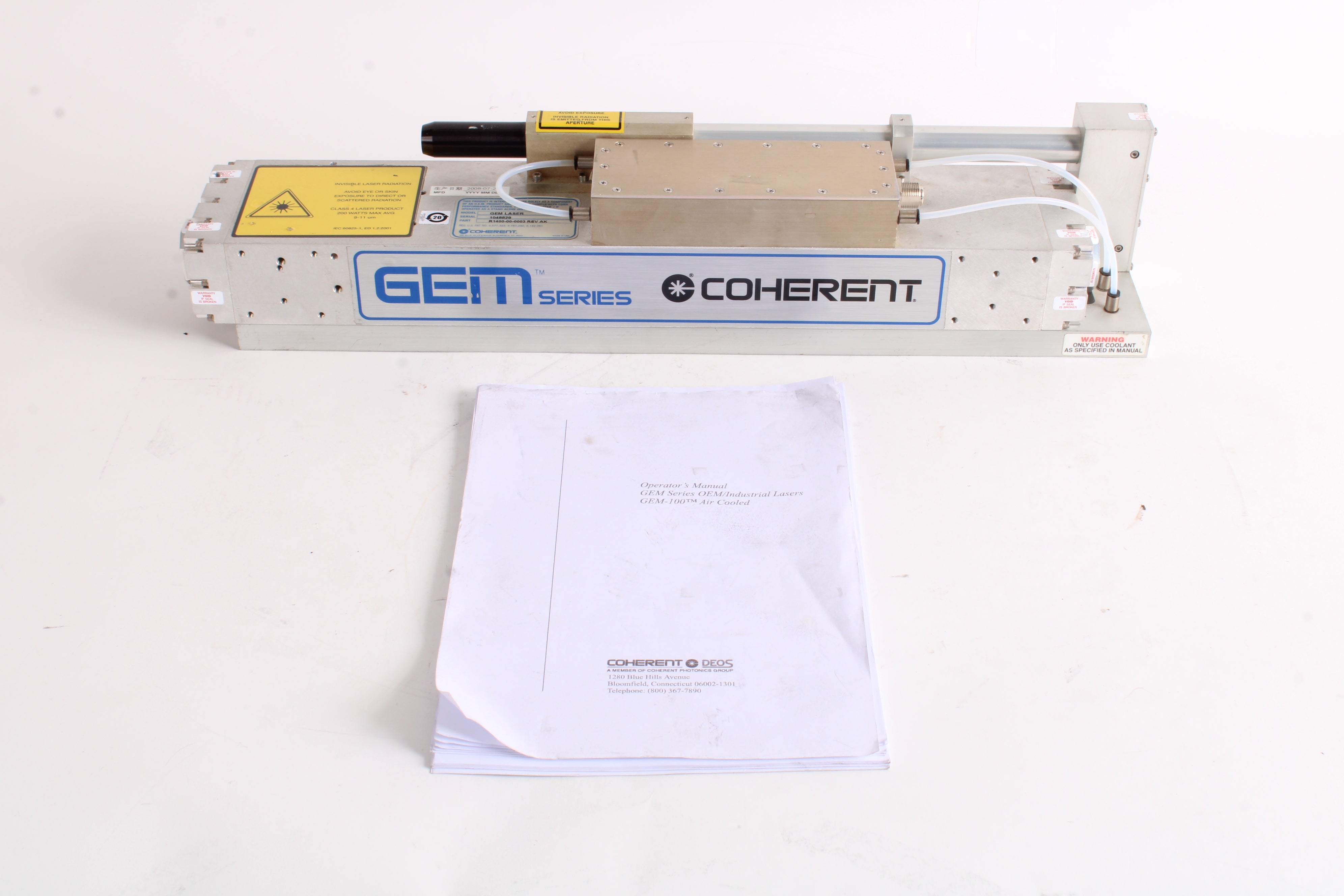 Coherent Gem Laser Head R1400-00-0003 Rev AK With Operators Manual ...