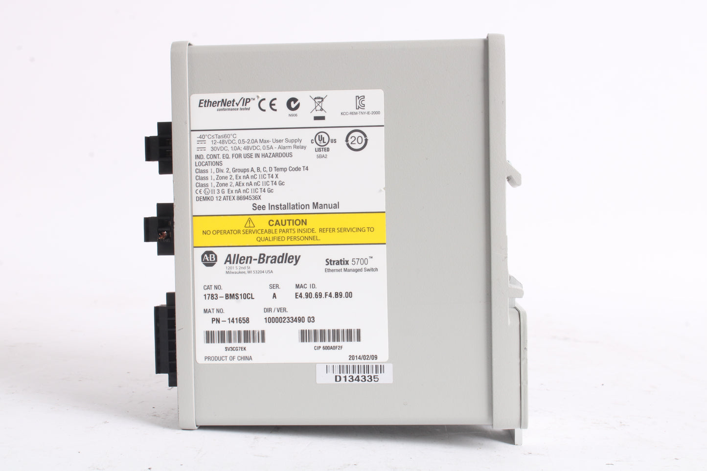 Allen Bradley 1783-BMS10CL Stratix 5700 Ser A Ethernet Managed Switch ...