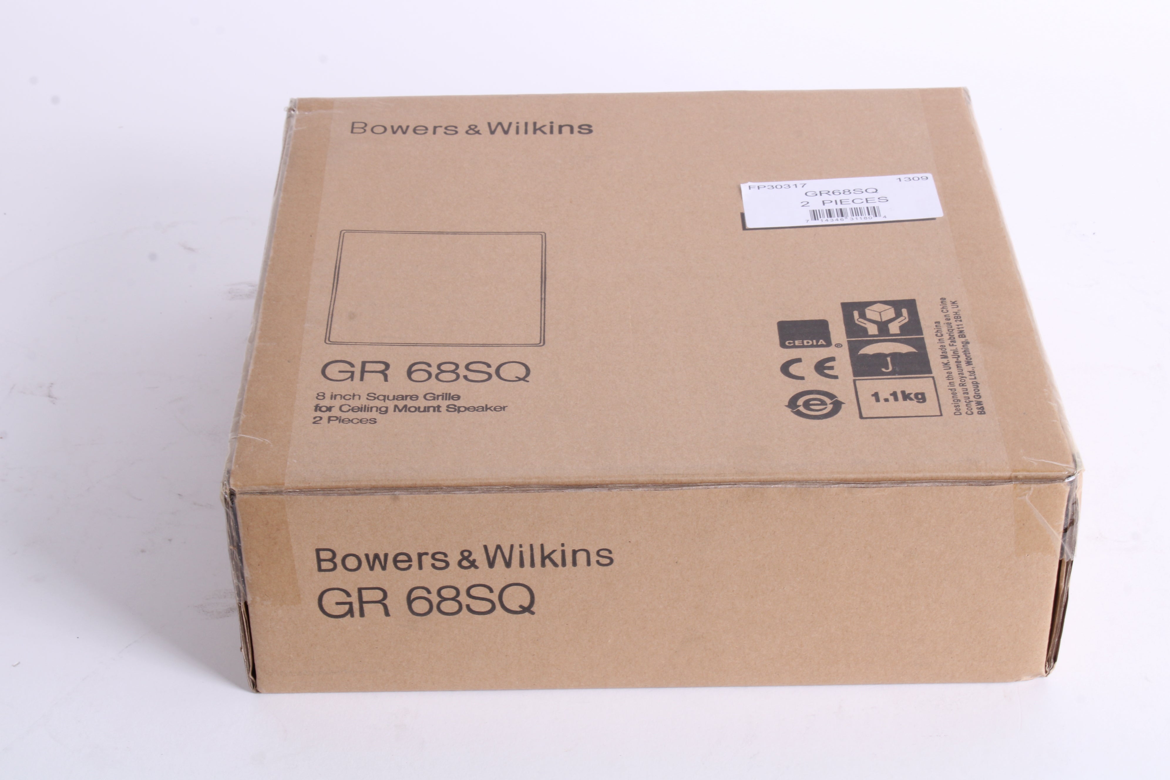 Bowers & Wilkins GR 68SQ 8" Square Grille For Ceiling Mount Speaker 2 ...