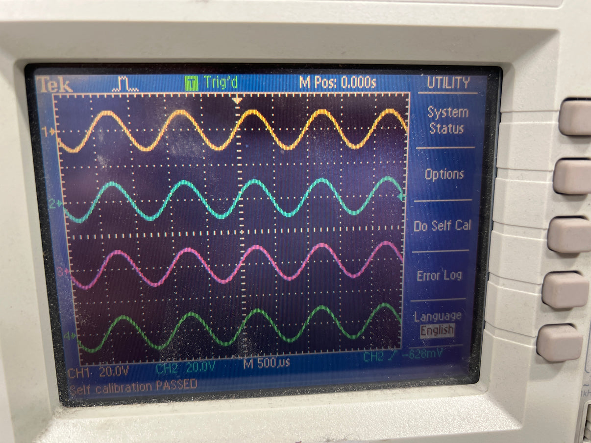 Tektronix TDS2024 200MHz 4 Channel 2 GS/s Color Digital Oscilloscope P ...