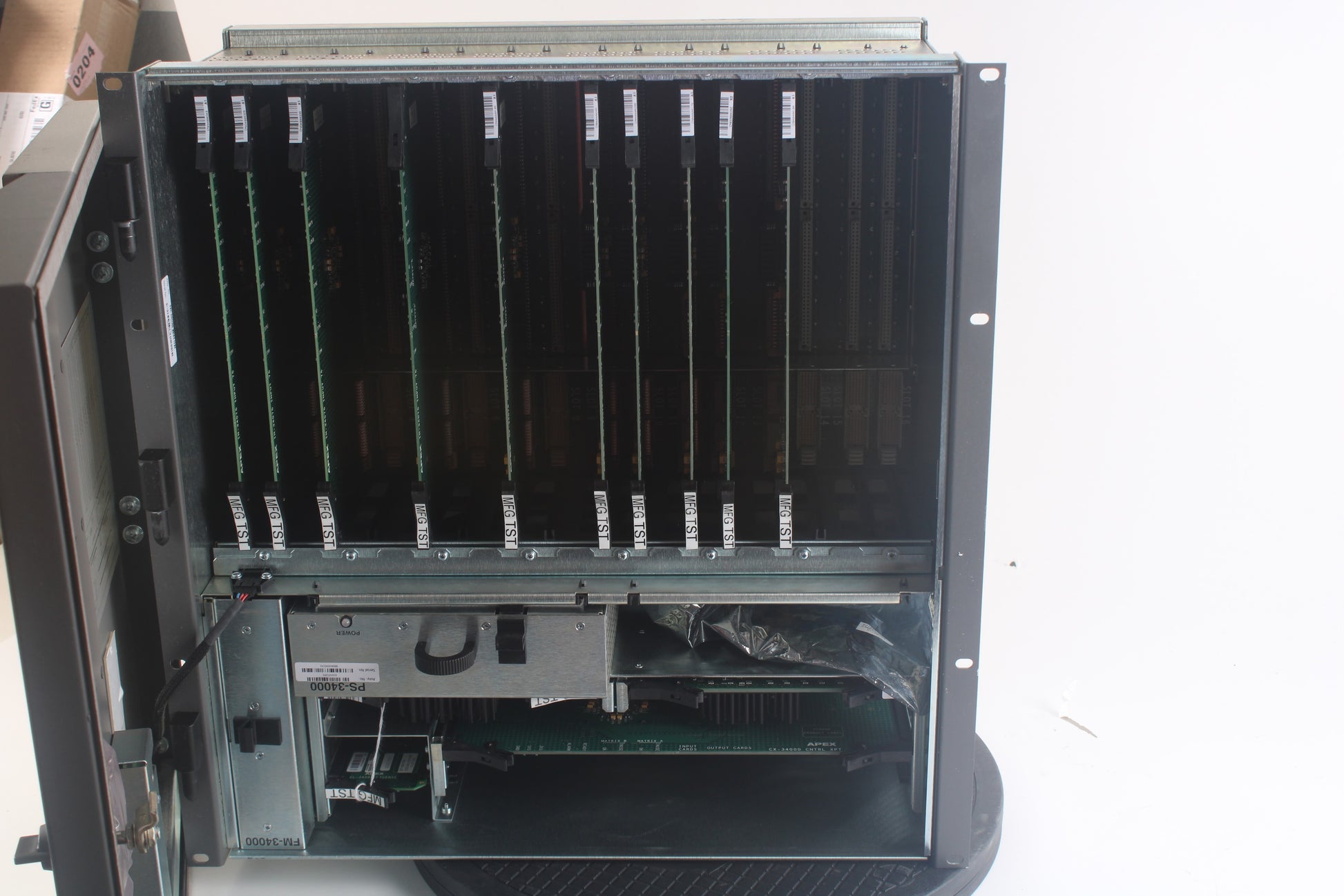 Grass Valley APEX 75 Chassis Digital Audio Router 610102302 W/ Cards I ...