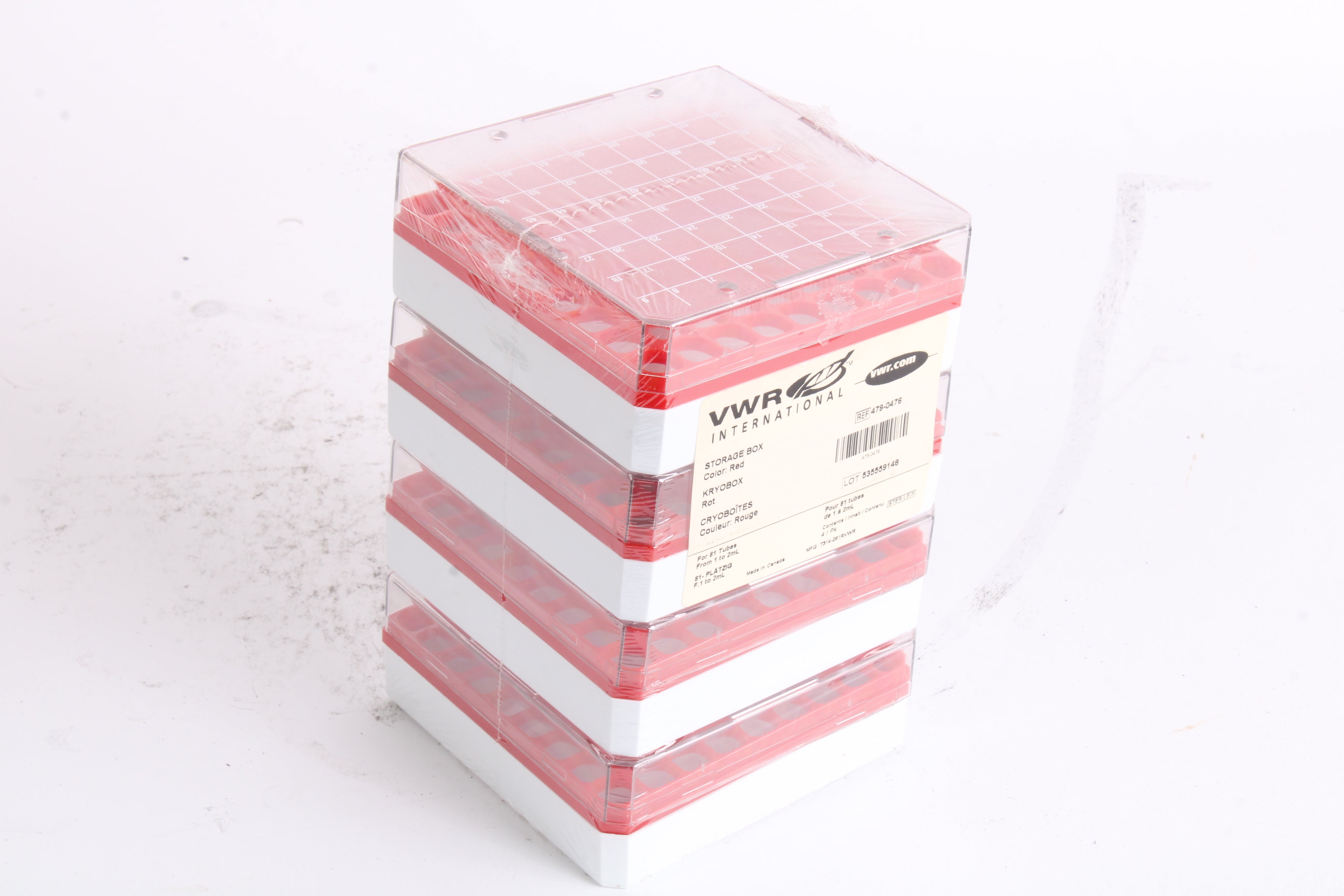 VWR International REF 479-0476 Storage Box For 81 Tubes From 1 to 2mL ...