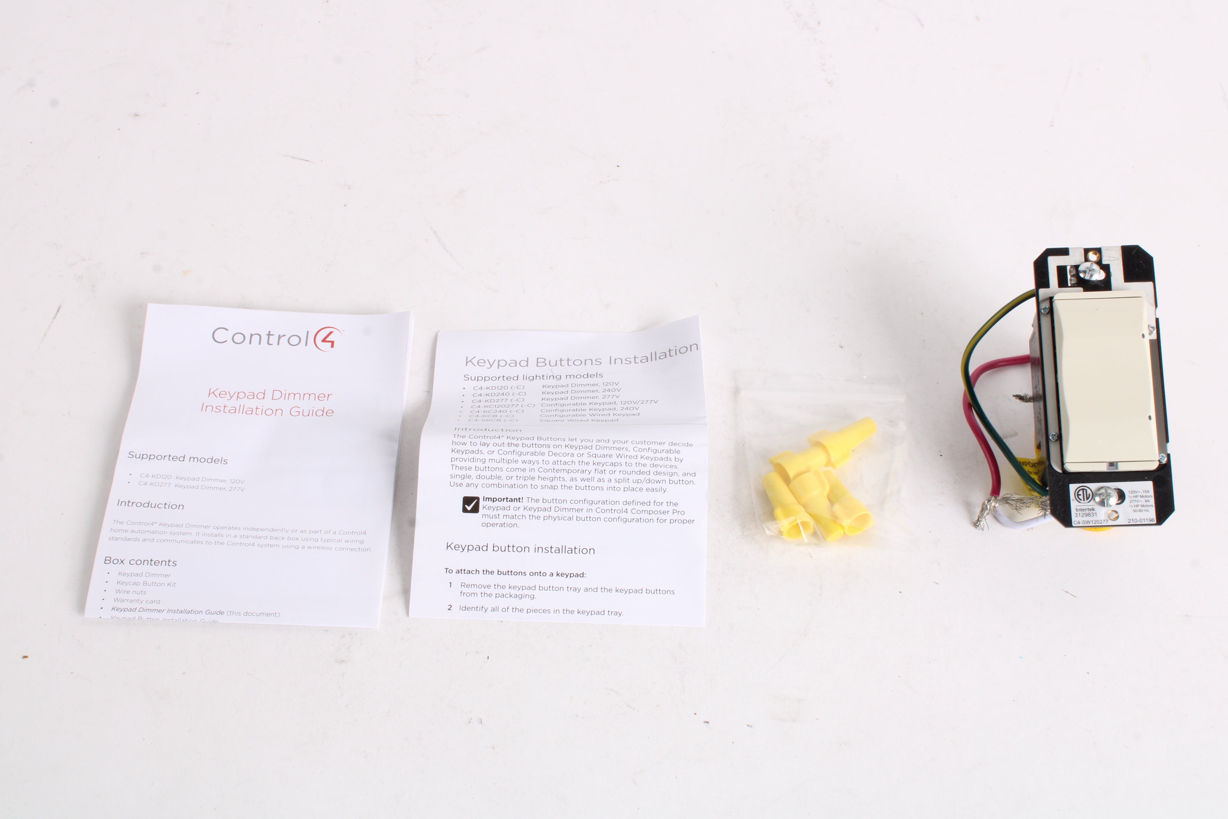 Control4 C4-SW120277 Wireless 2 Button Switch (Light Almond) – NTC Tech