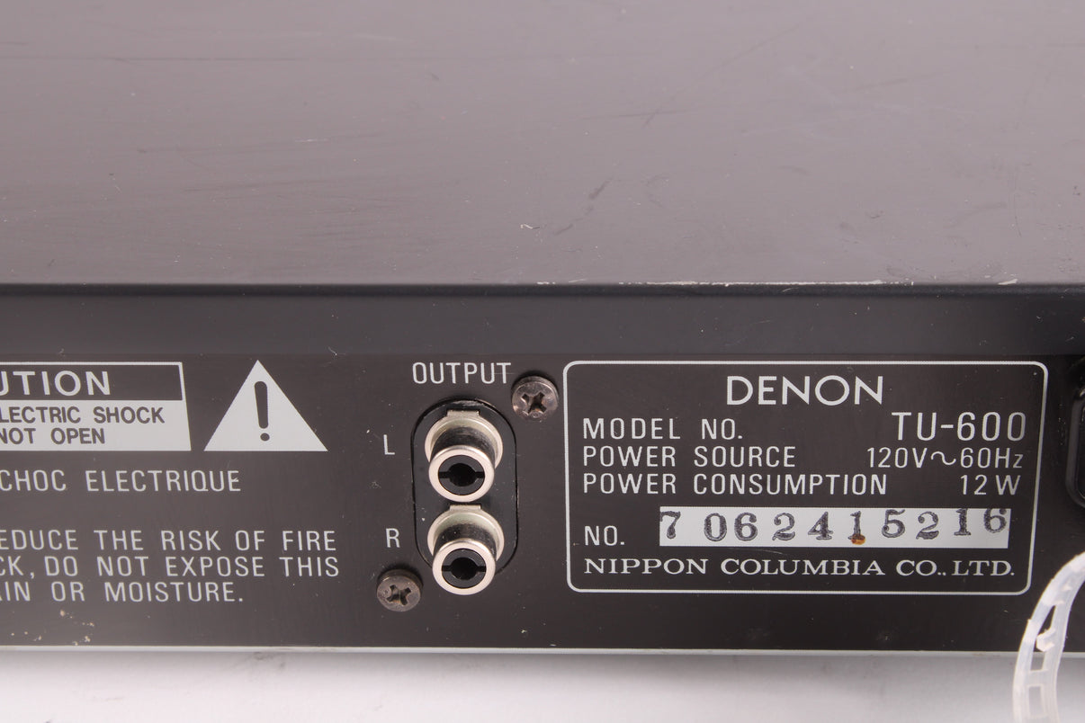 Denon TU-600 Reference AM/FM Stereo Tuner – NTC Tech
