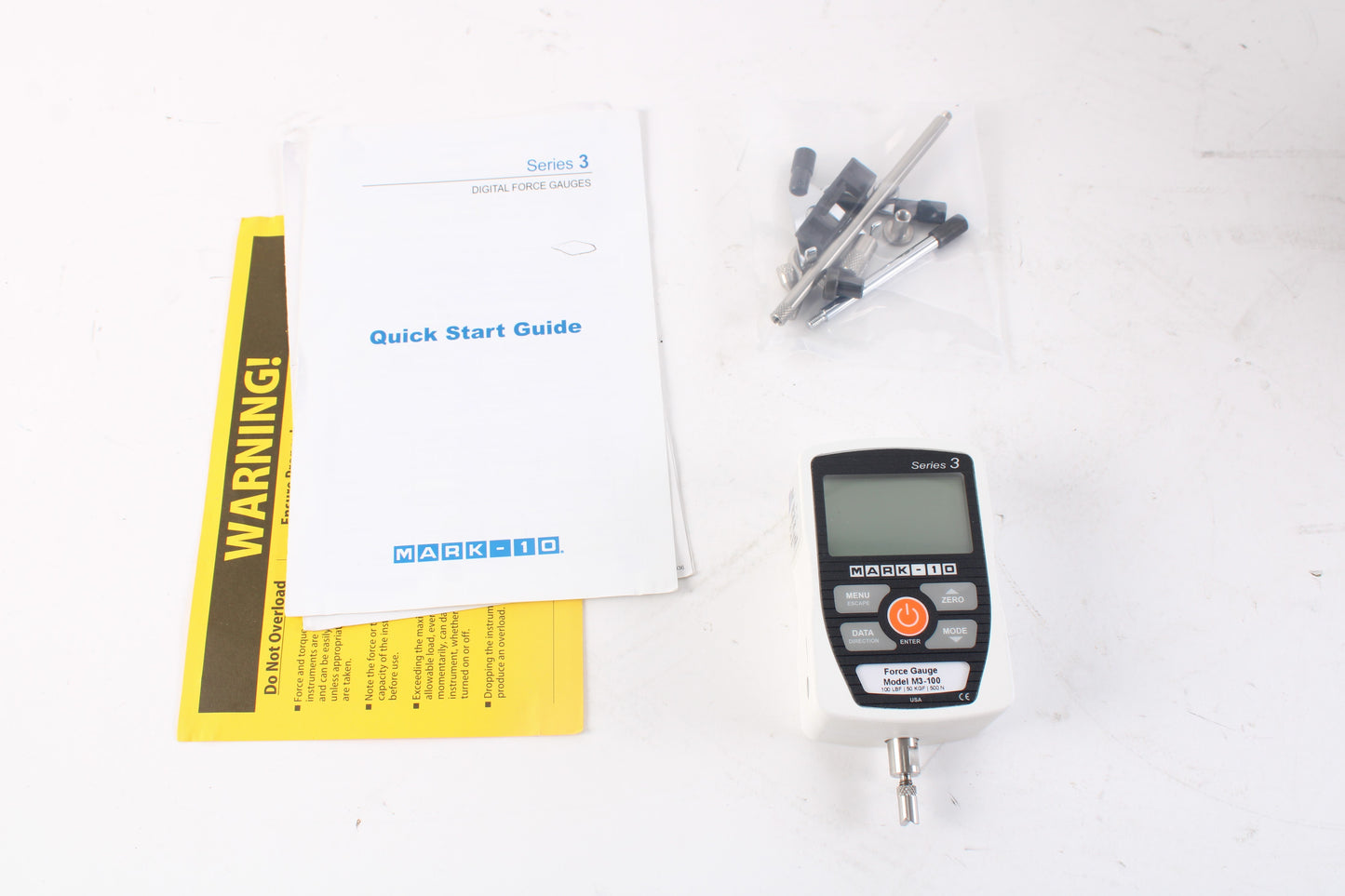 Mark-10 M3-100 Series 3 Basic Digital Force Gauge, 500 N – NTC Tech