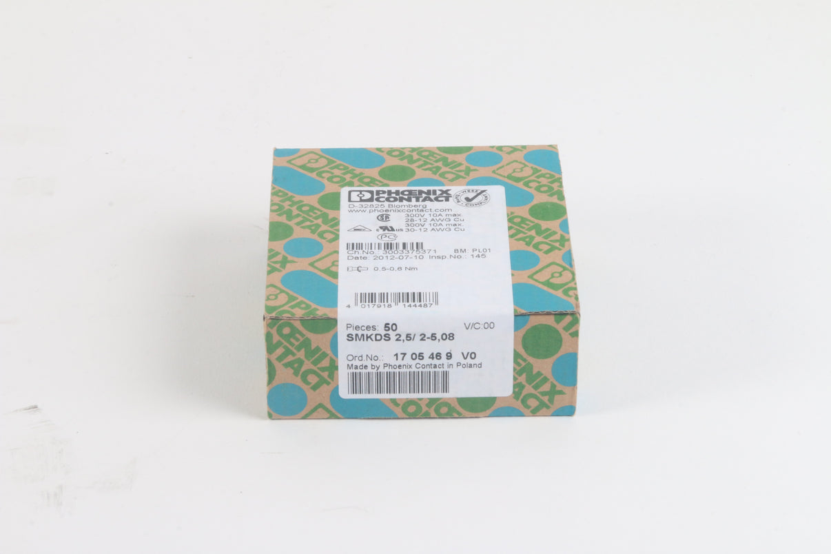 Phoenix Contact D-32825 Blomberg Terminal Block 50 Pieces SMKDS 2,5/ 2 ...
