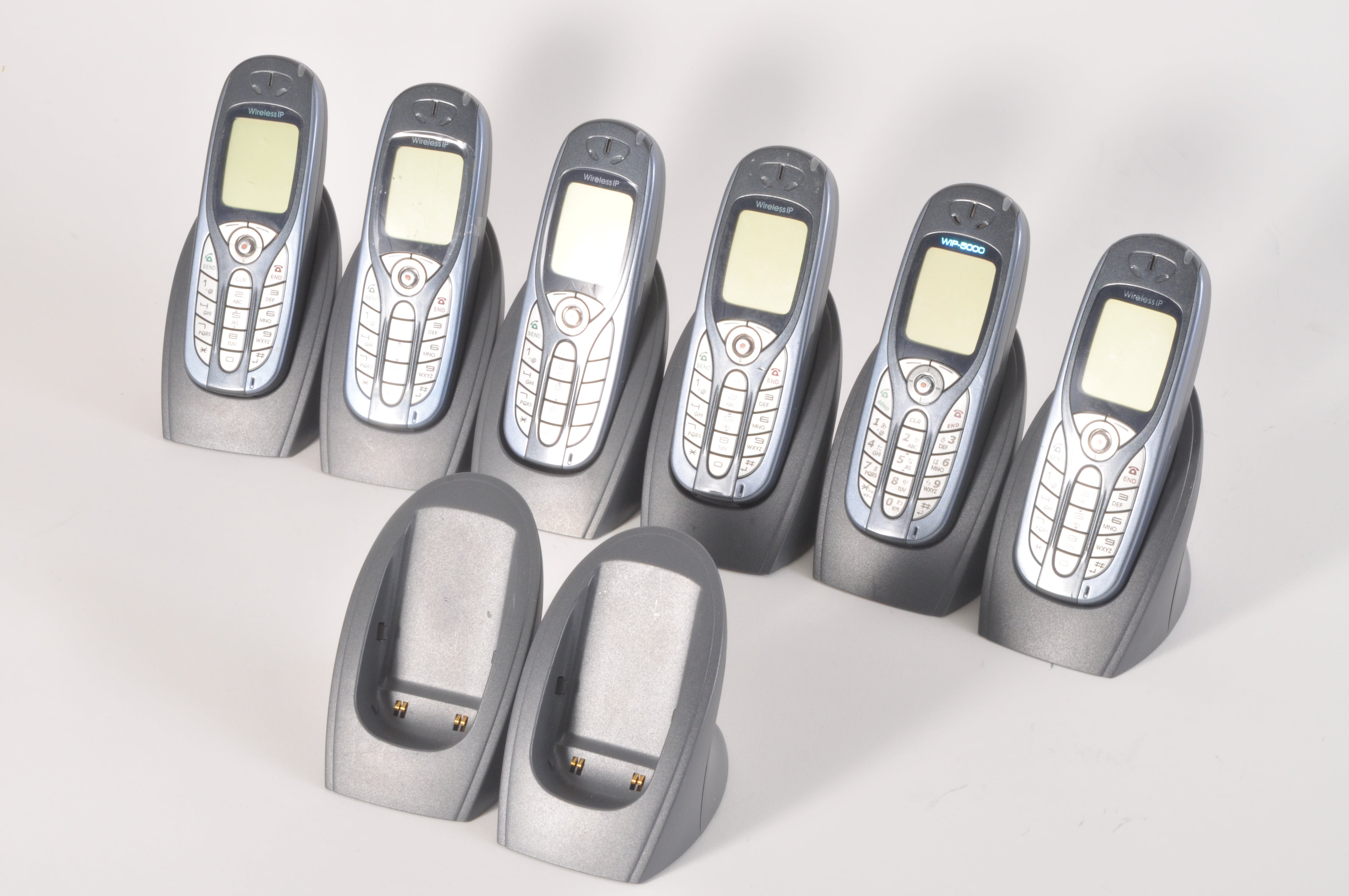 Hitachi Cable WirelessIP 5000 Phone Lot of 6 Phones, 10 Bases, 5 Batte ...