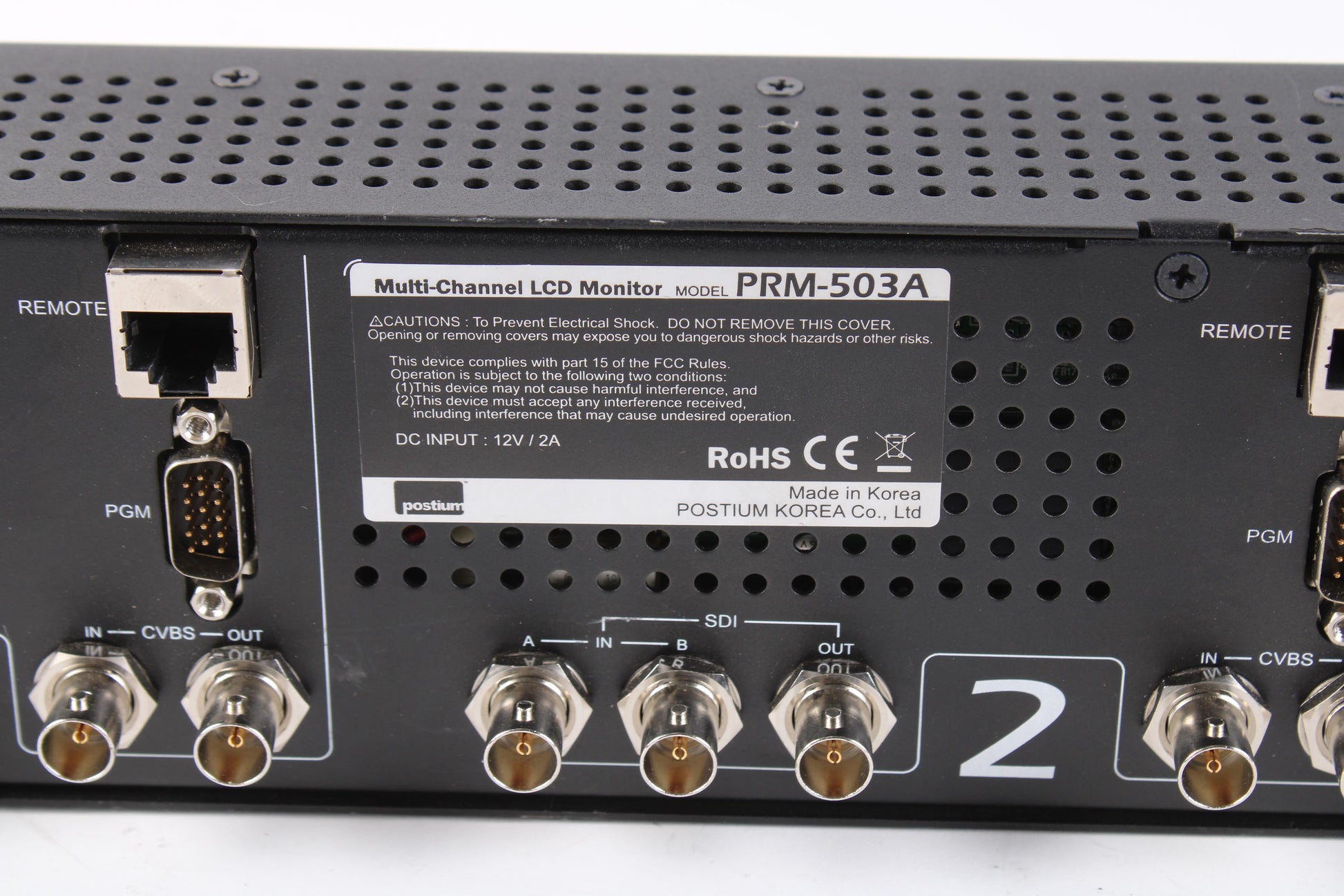 TVlogic PRM-503A 5" 800x480 Multi-Format Triple LCD Rack Mount W/ Rack ...