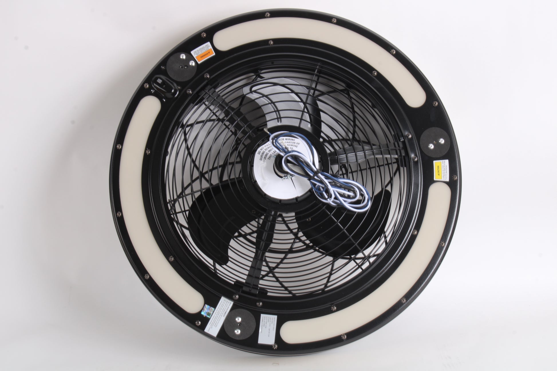 Windara SPL-550L3 22in LED Indoor/Covered Outdoor Black Ceiling Fan Ne ...
