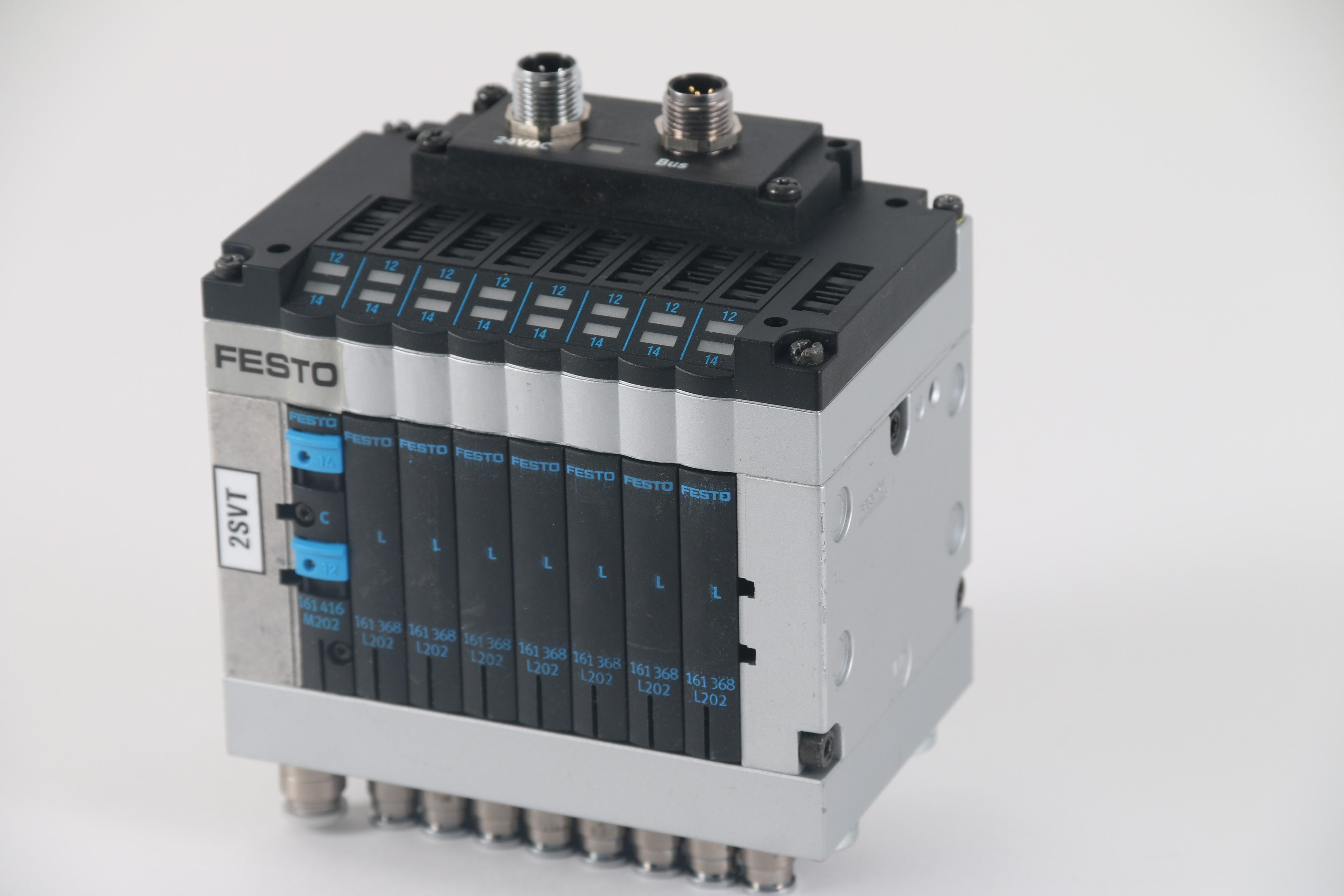 Festo CPV10-GE-DN-8 Solenoid Valve Terminal W/1x 161416 M202 ,7x 16136 ...