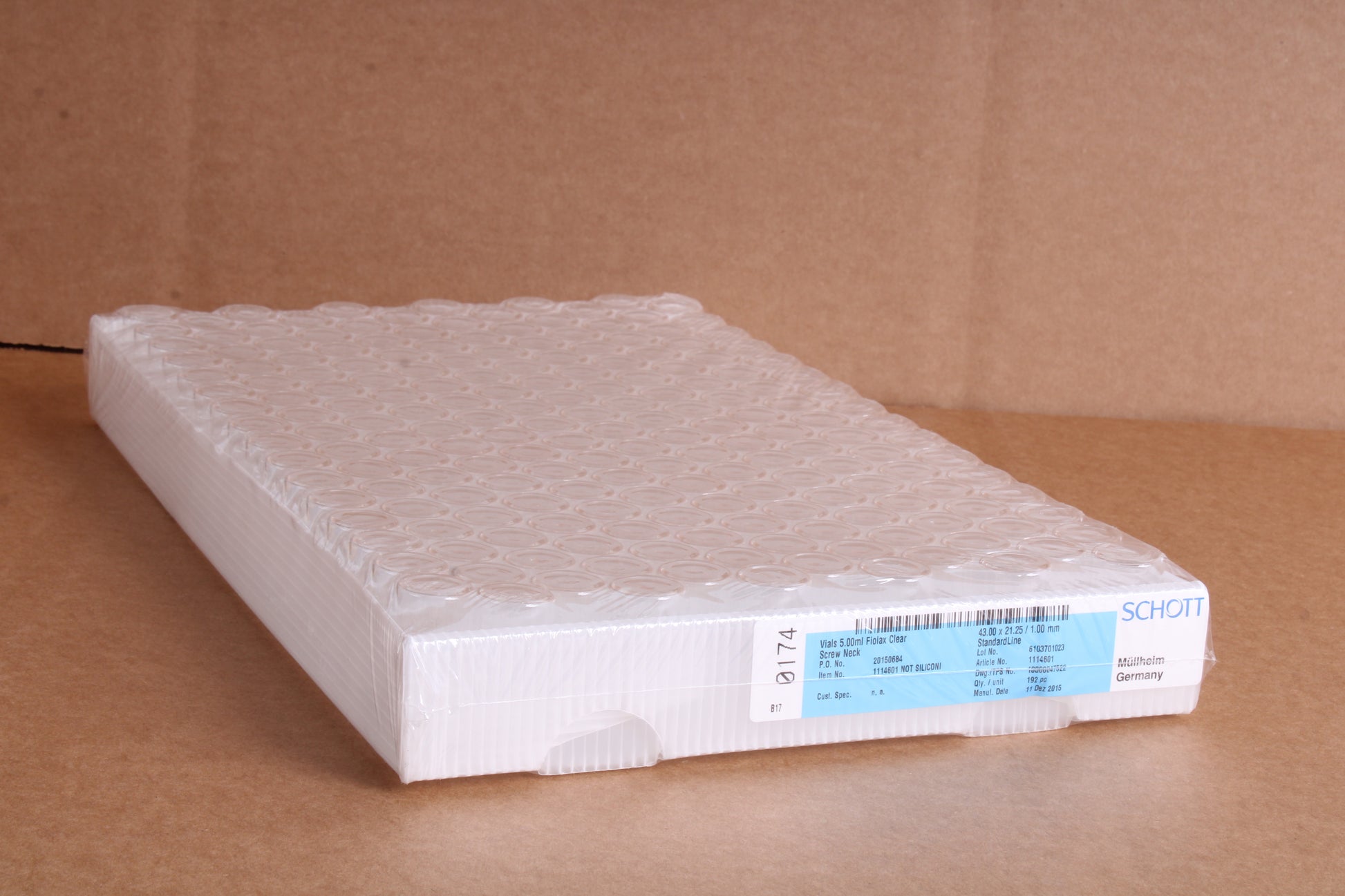 Schott 1114601 Vials 5.00mL Fiolax Clear Screw Neck Qty: 192 - New ...