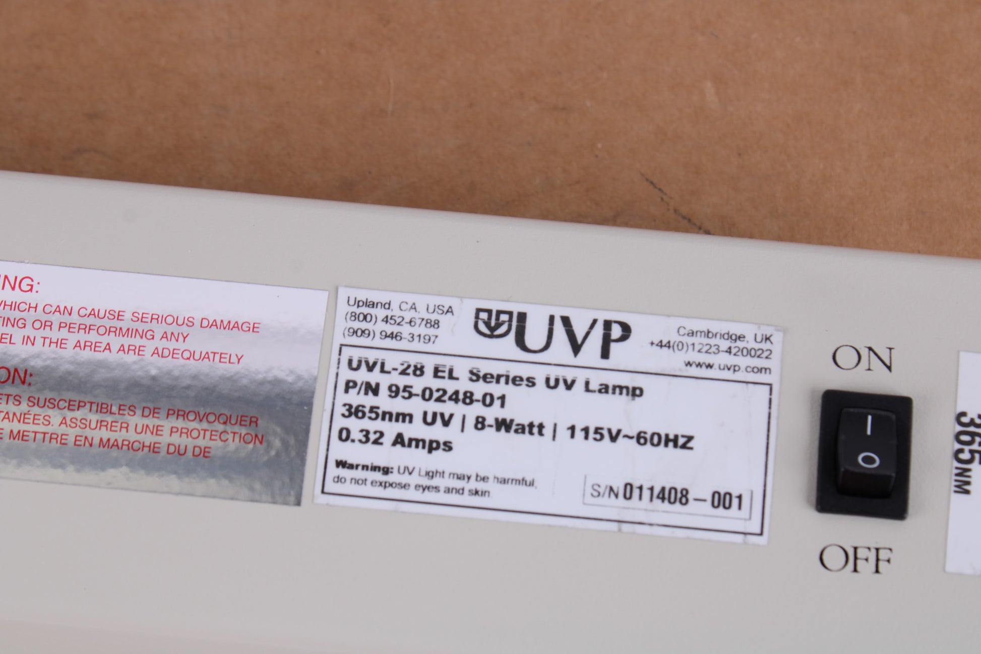 UVP Model UVL-28 EL Series Handheld UV Lamp – NTC Tech