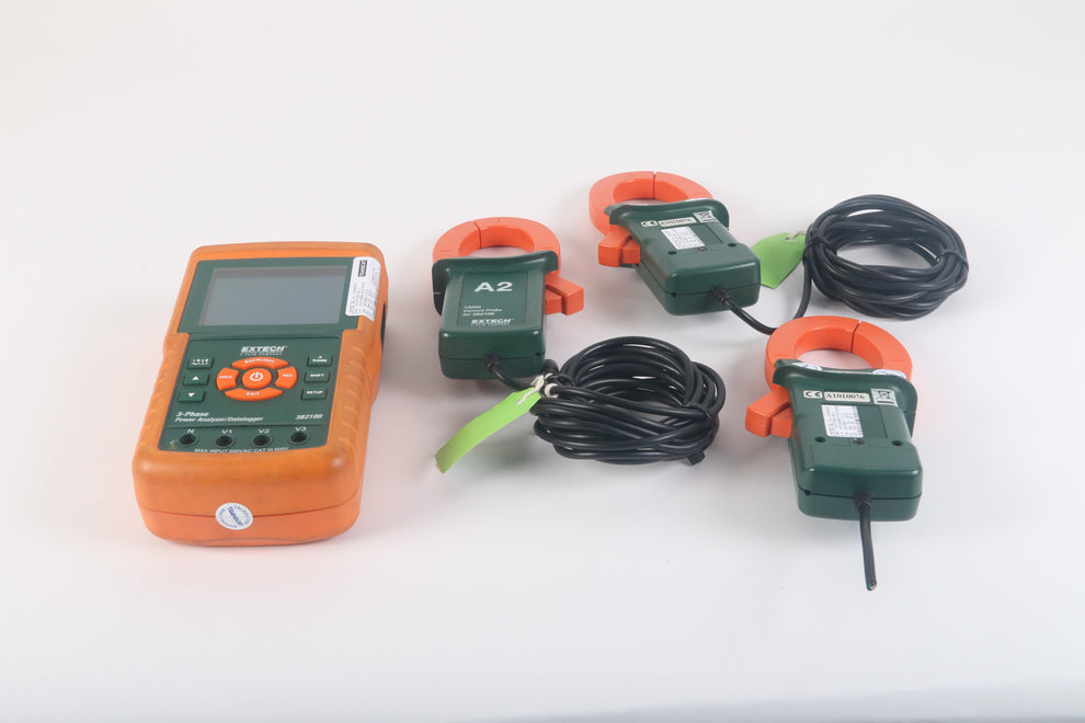 Extech 382100 3-Phase Power Analyzer/ Datalogger Extech 1200A Current ...