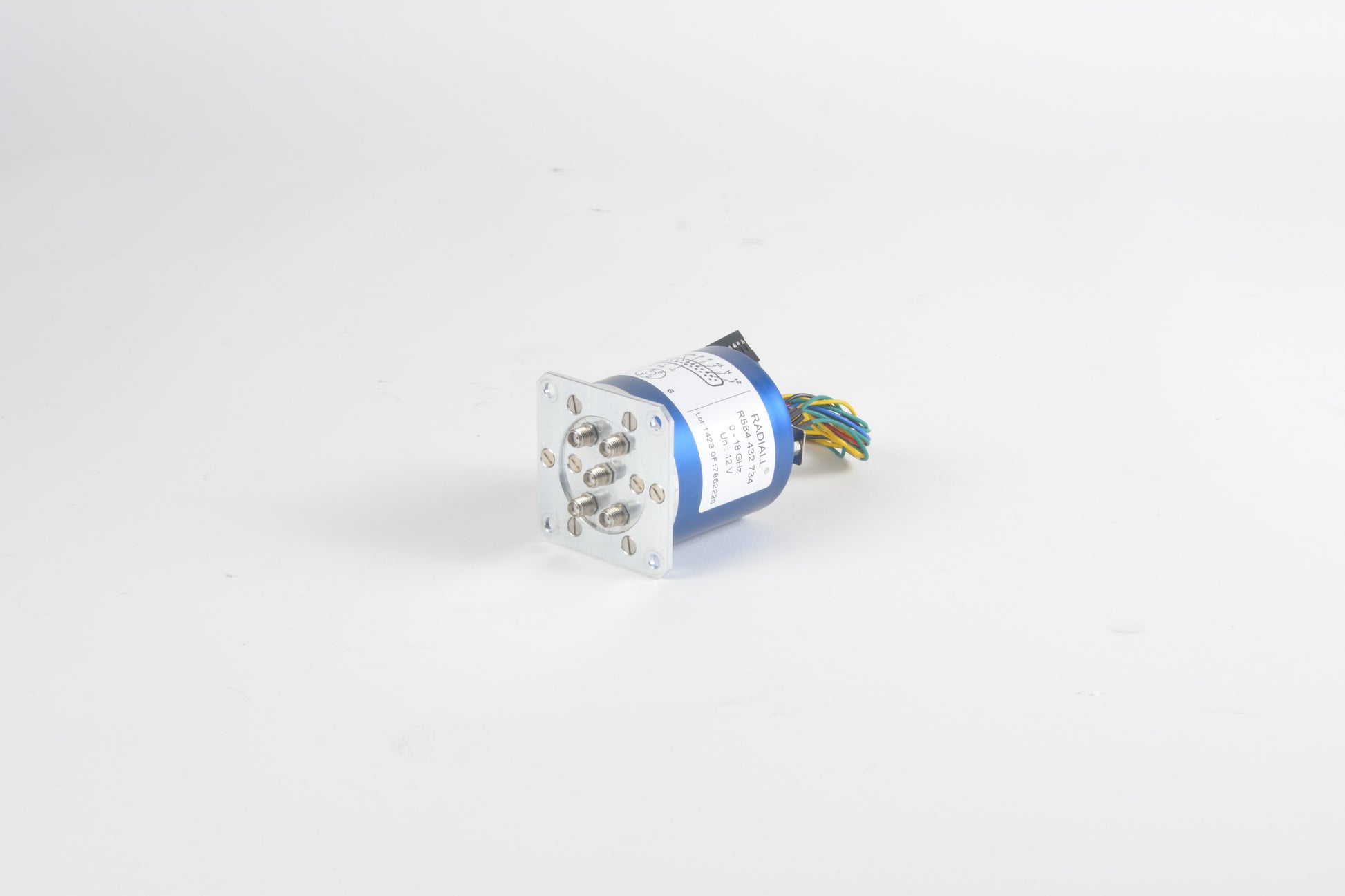 Radiall R584 432 734 0-18GHz 12V 5-Pole Coaxial Relay – NTC Tech