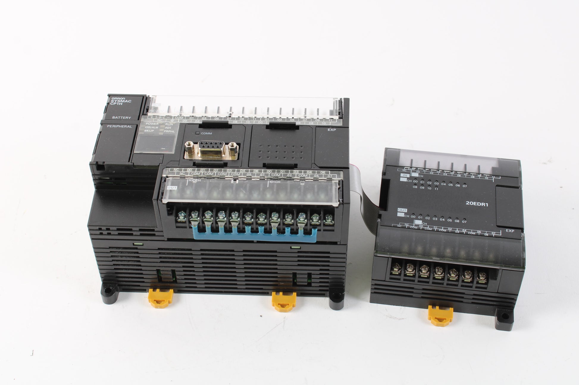 Omron CP1H-X40DT-D Programable controller W/ CP1W-20EDR1 IN/OUT Unit ...