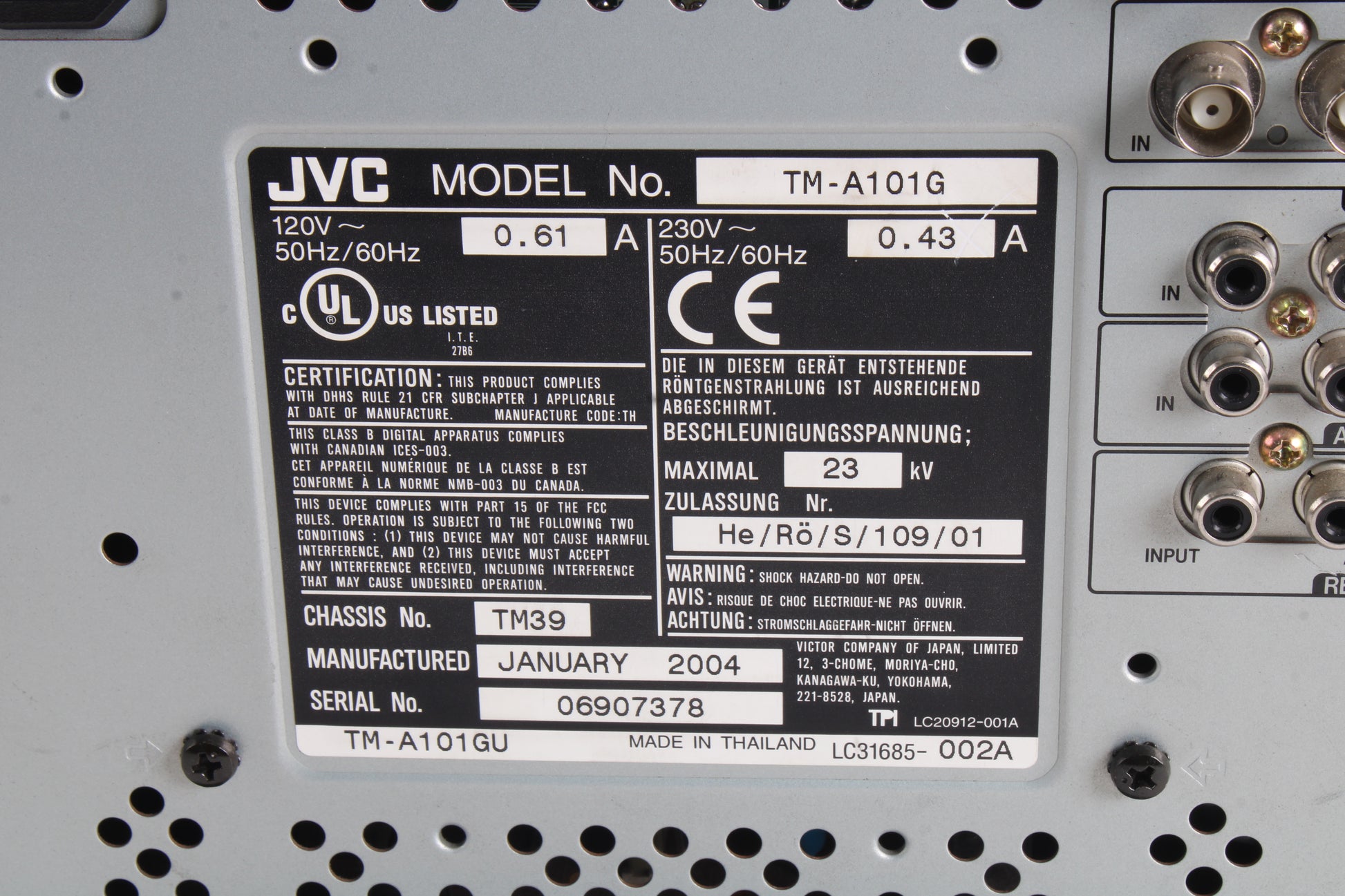 JVC TM-A101G 10" Color Monitor CRT Retro Gaming NTSC Pal - Fair Condit – NTC Tech