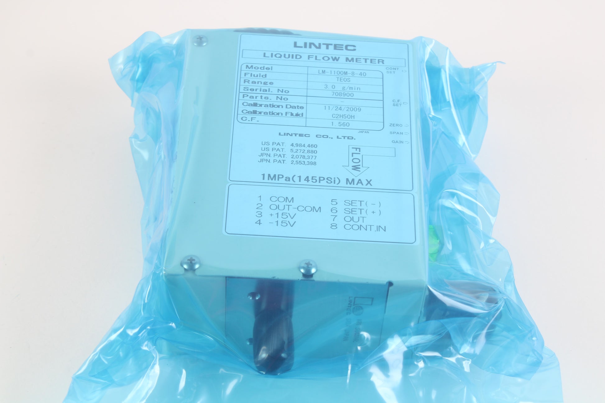 Lintec LM-1100M-8-40 Liquid Flow Controller Meter - NEW – NTC Tech
