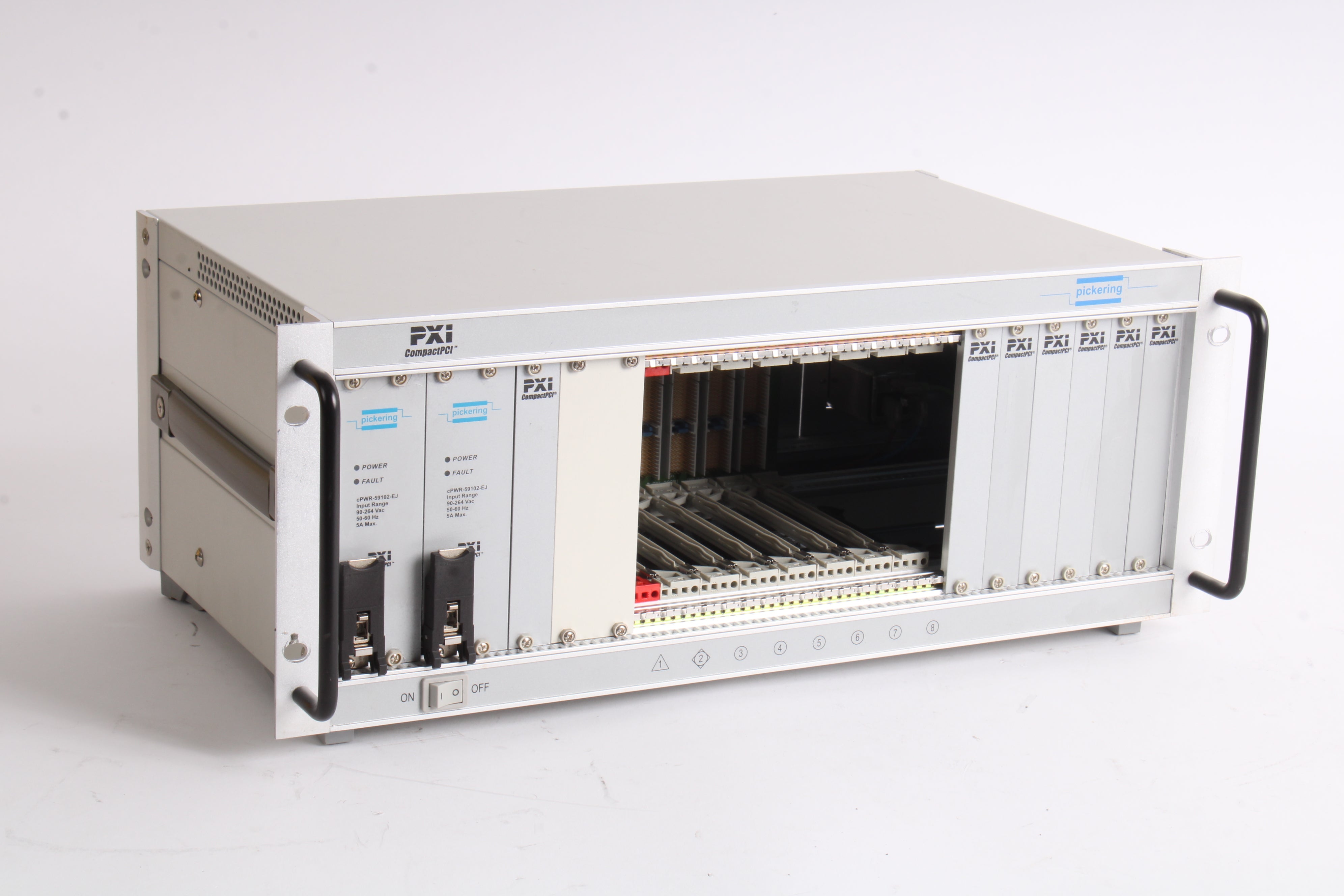 Pickering 40-908-001 PXI Chassis, 8-Slot, 3U w/ 2x cPWR-59102-EJ Power ...
