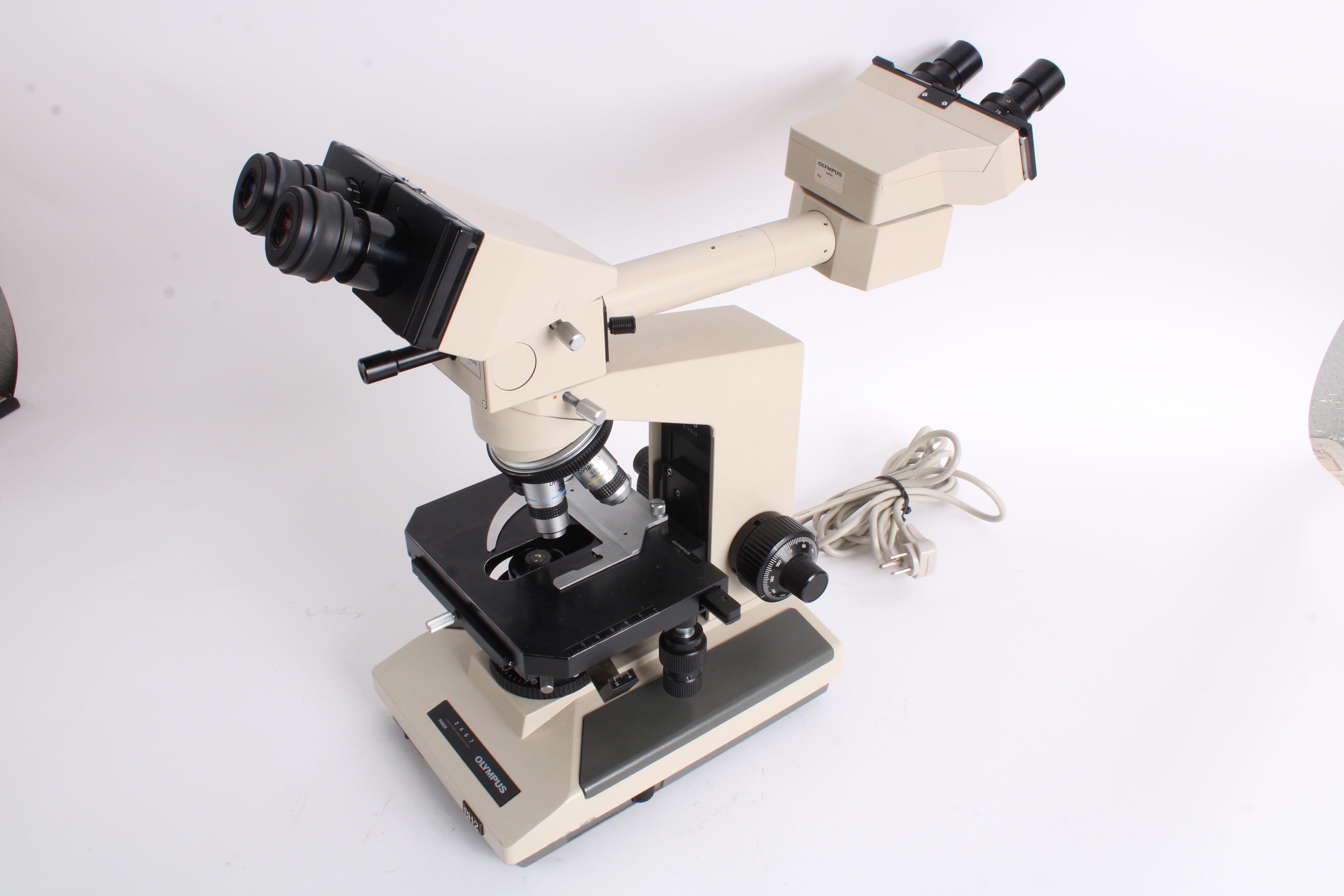 Olympus BH-2 Microscope W/ 4x Objectives, AC Power Cord, Student Viewe ...