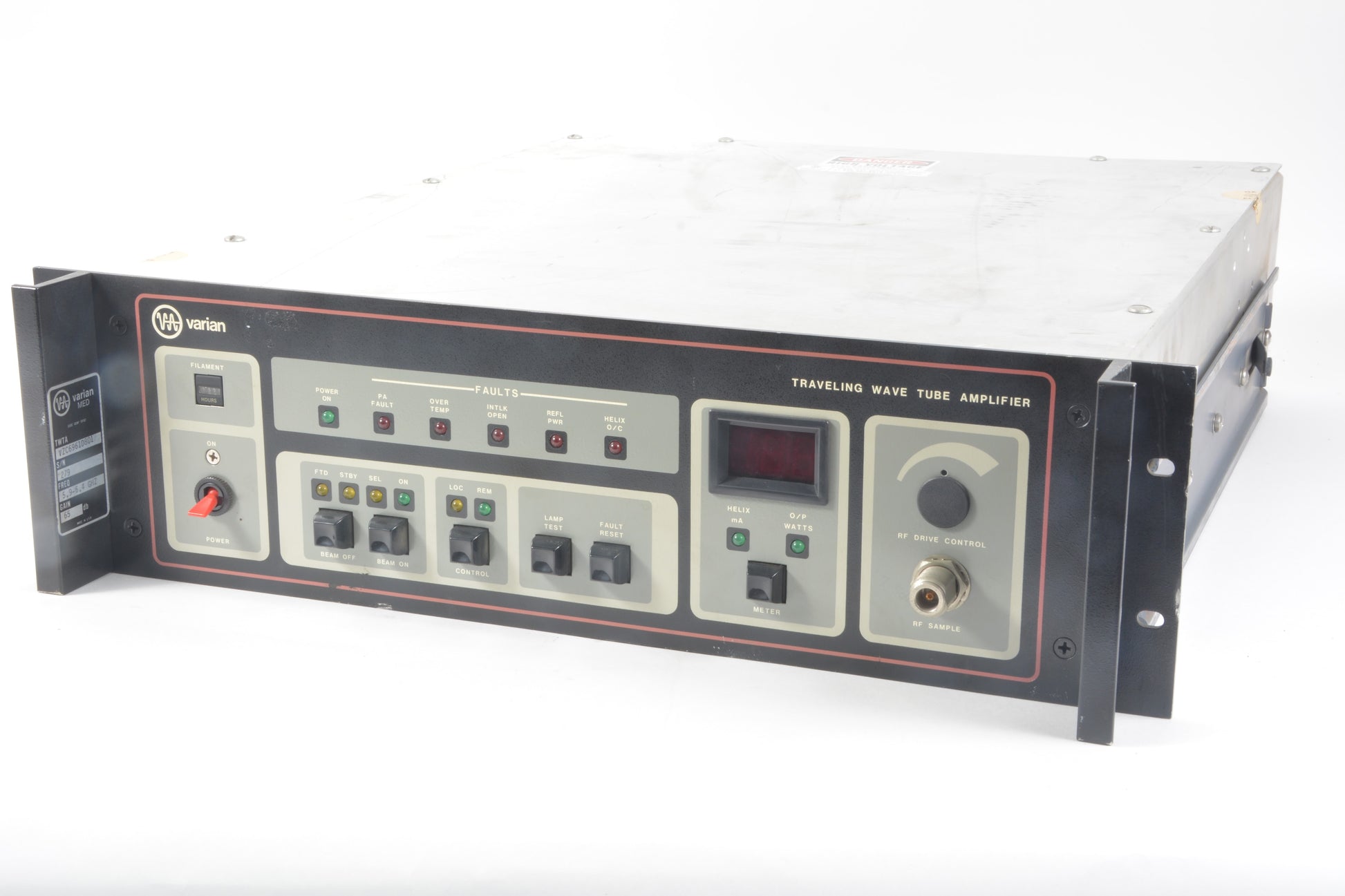 Varian Traveling Wave Tube Amplifier VZC6961D801 AS IS – NTC Tech
