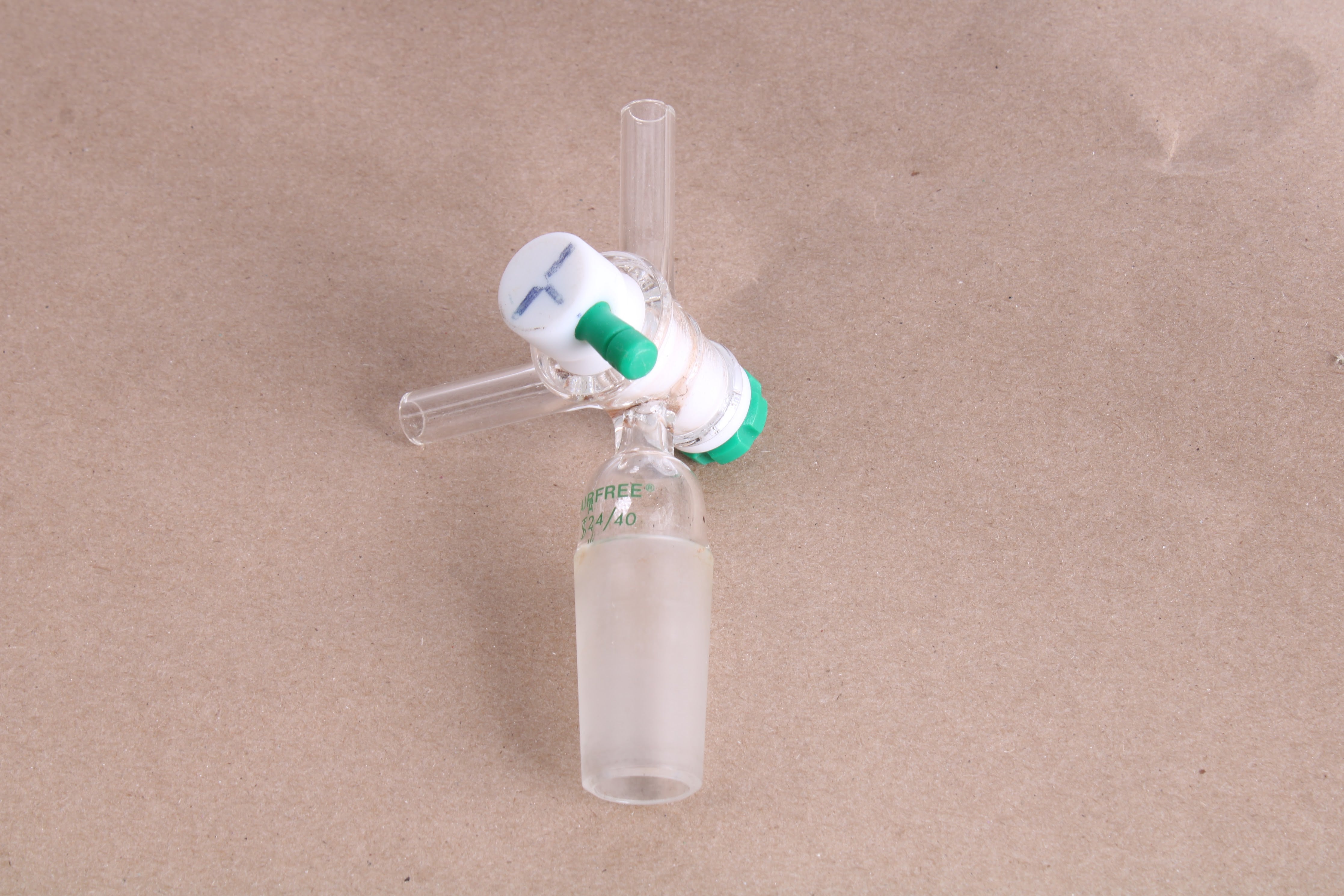 Chemglass Adapter Flushing 24/40 Joint PTFE Stpk Airfree Schlenk AF-05 – NTC Tech