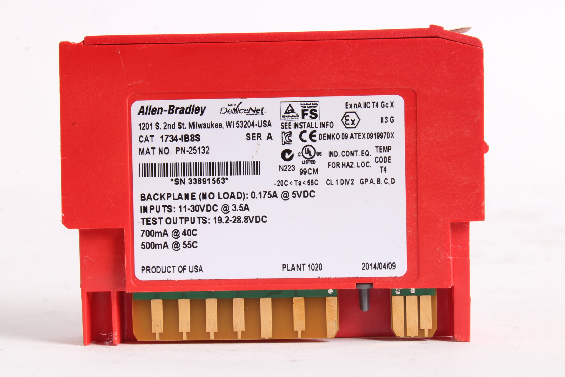 Allen Bradley 1734-IB8S /A POINT Guard I/O Safety Module 19904 – NTC Tech