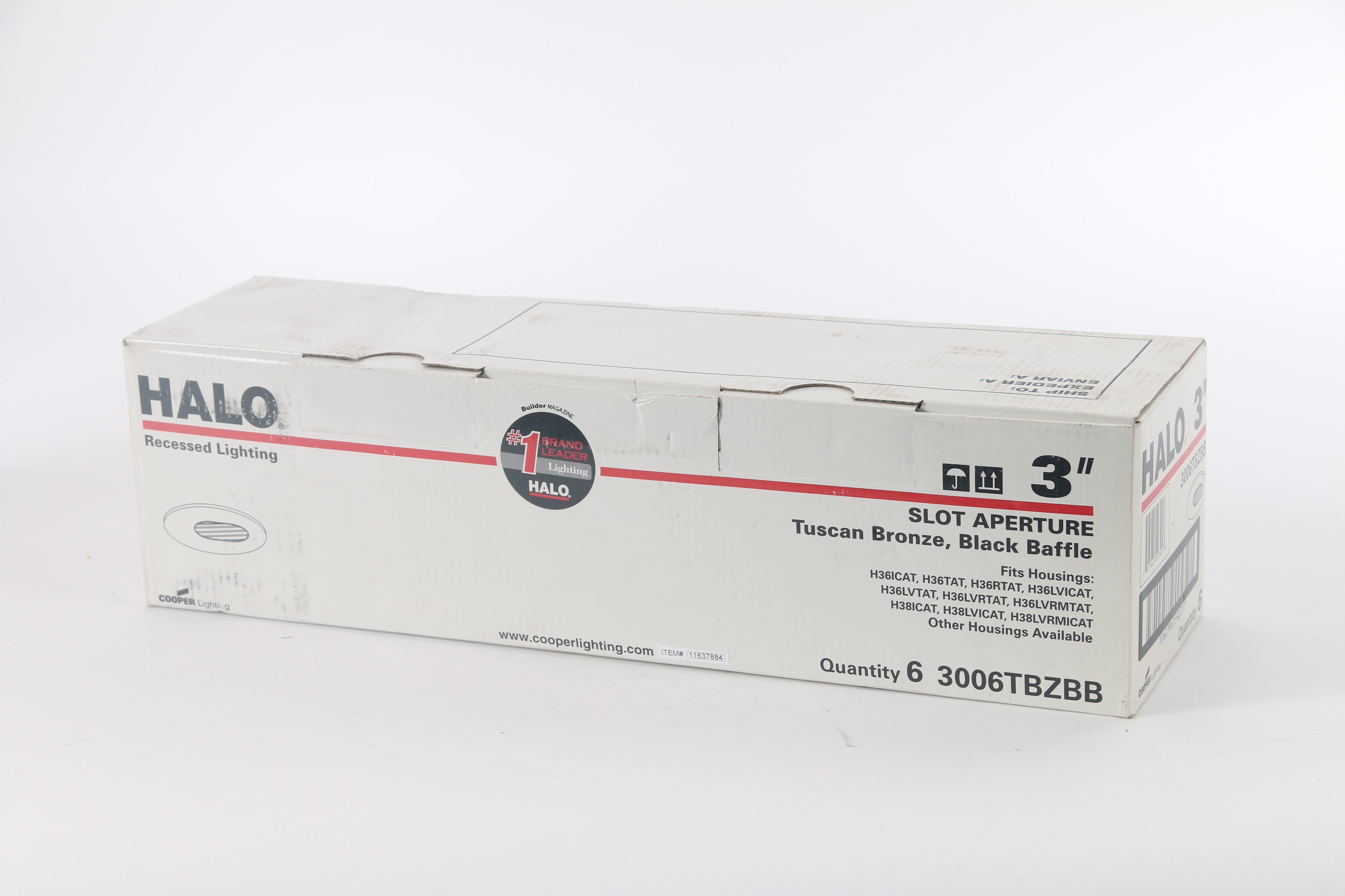 Halo 3006TBZBB Adjustable Slot Aperture Tuscan Bronza Black Baffle 3 ...